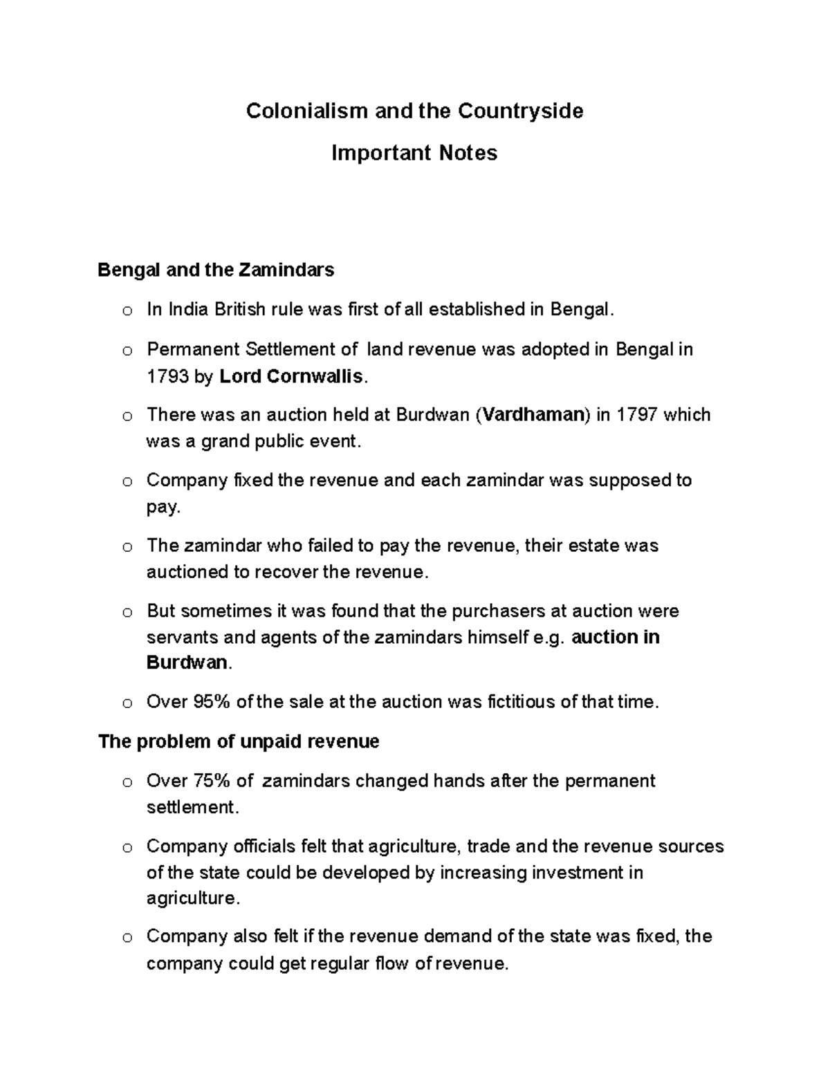 Colonialism & The Countryside - Colonialism and the Countryside ...