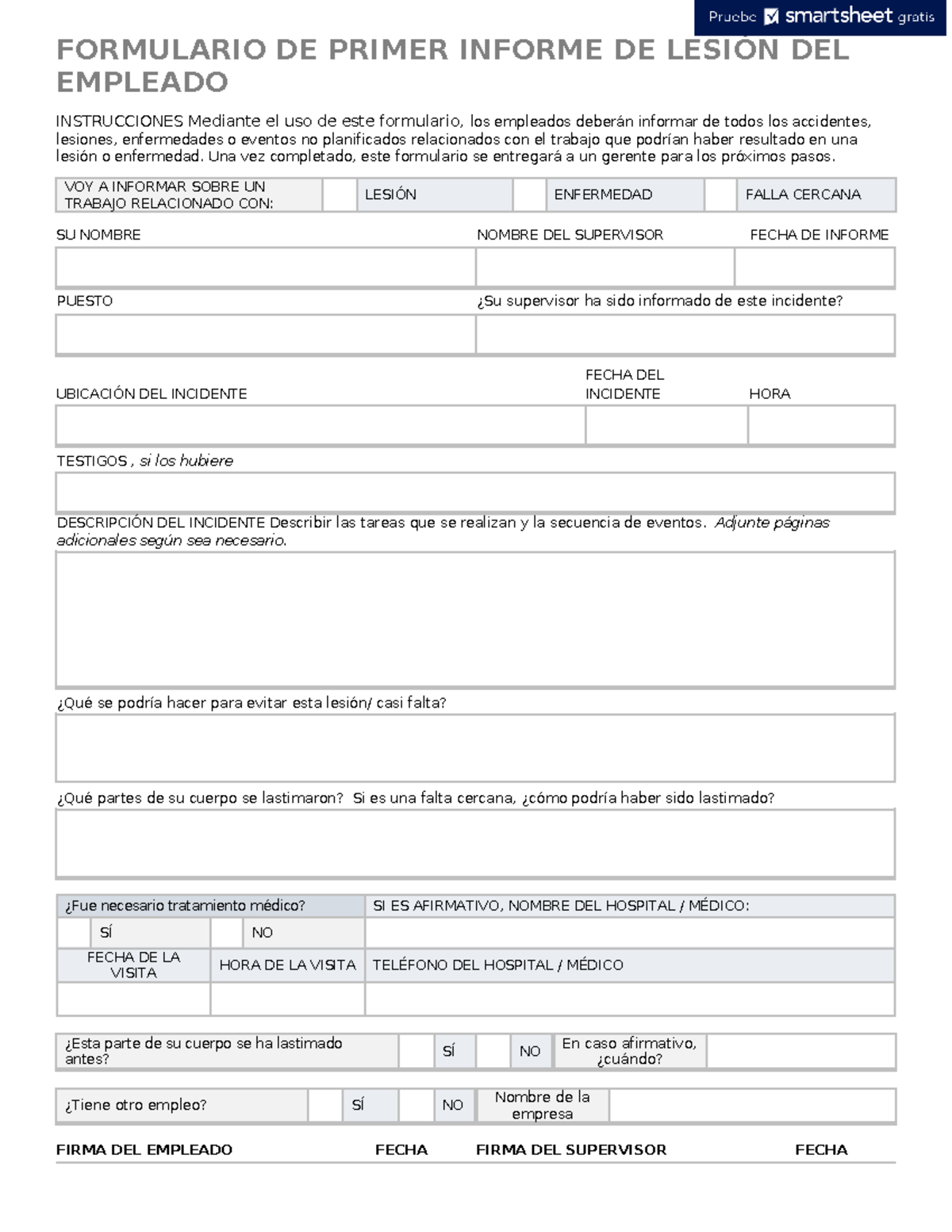 IC-Employee-First-Report-of-Injury-Form-Template-10691 WORD ES - FORMULARIO DE PRIMER INFORME DE ...