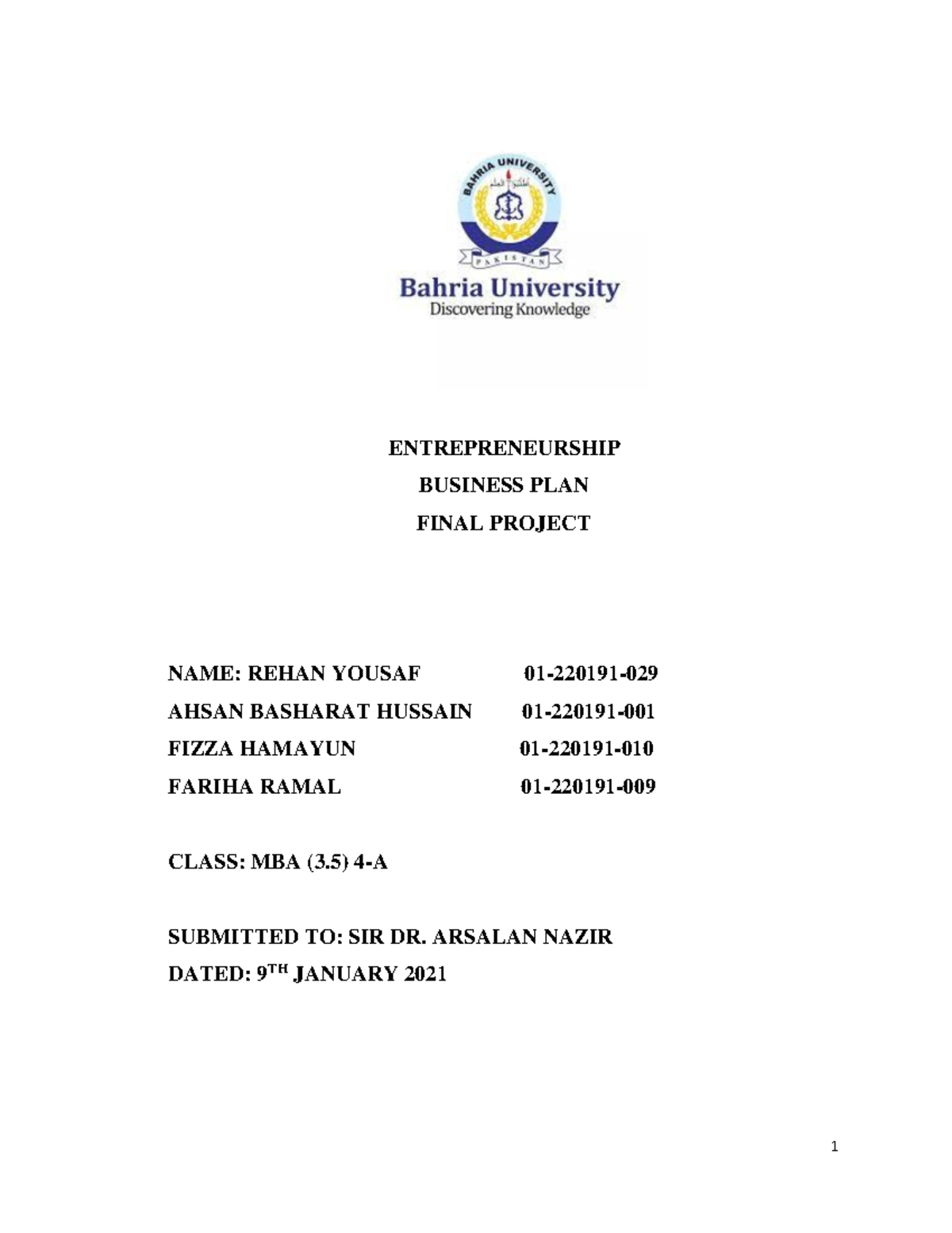 Scrapscrapper - ENTREPRENEURSHIP BUSINESS PLAN FINAL PROJECT NAME ...