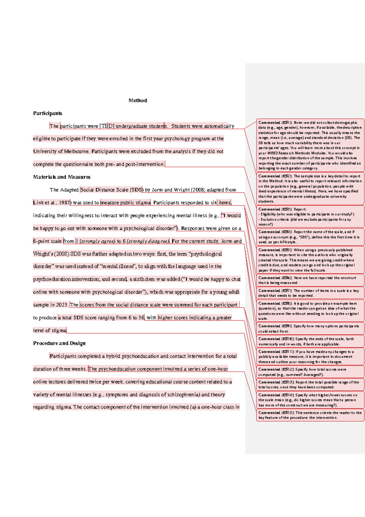 2024 MBB2 Lab Report Method Annotations - Method Participants eligible ...