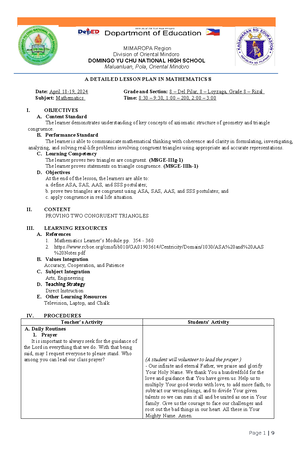 Detailed Lesson Plan in Industrial - Detailed Lesson Planin Industrial ...