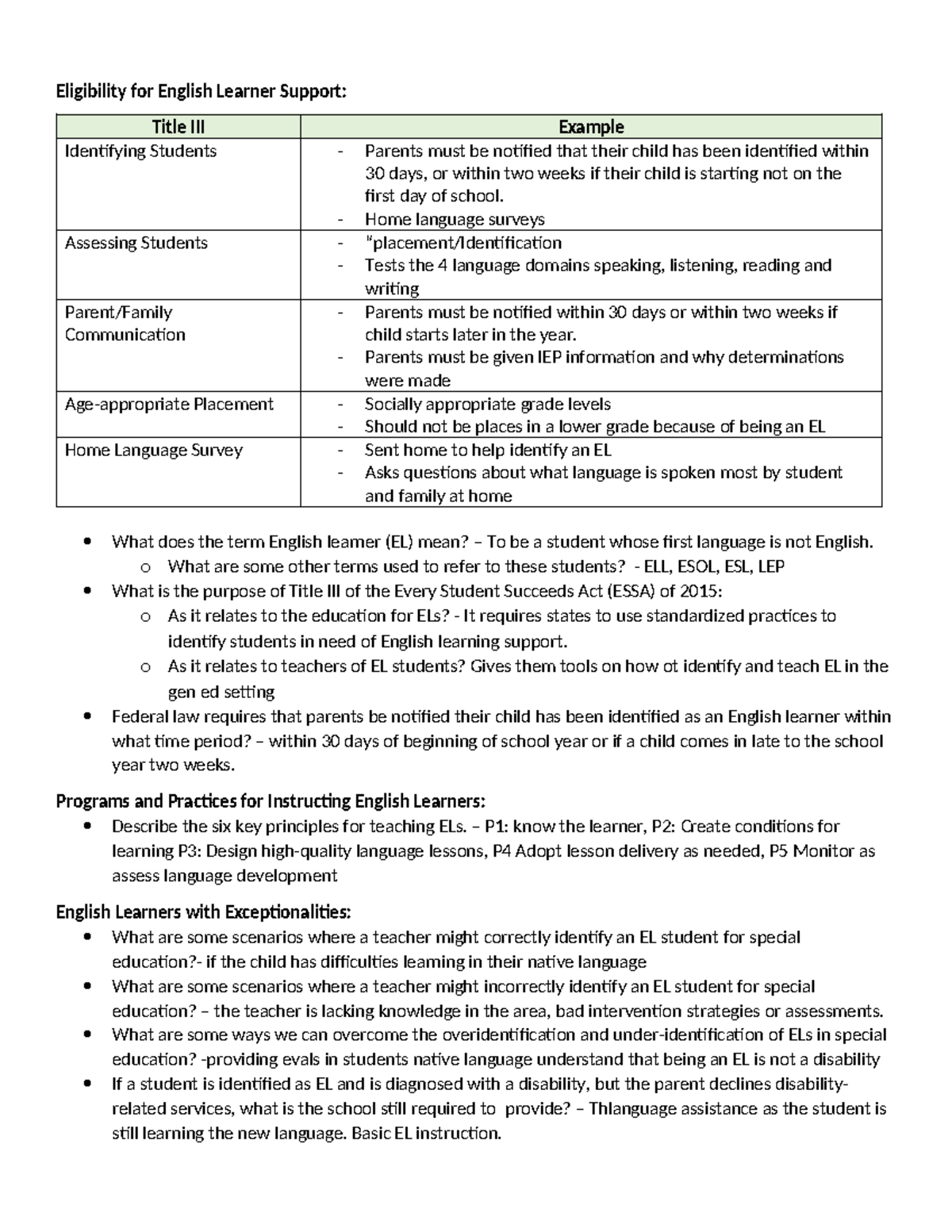 D096 d169 m1 study guide - Eligibility for English Learner Support ...