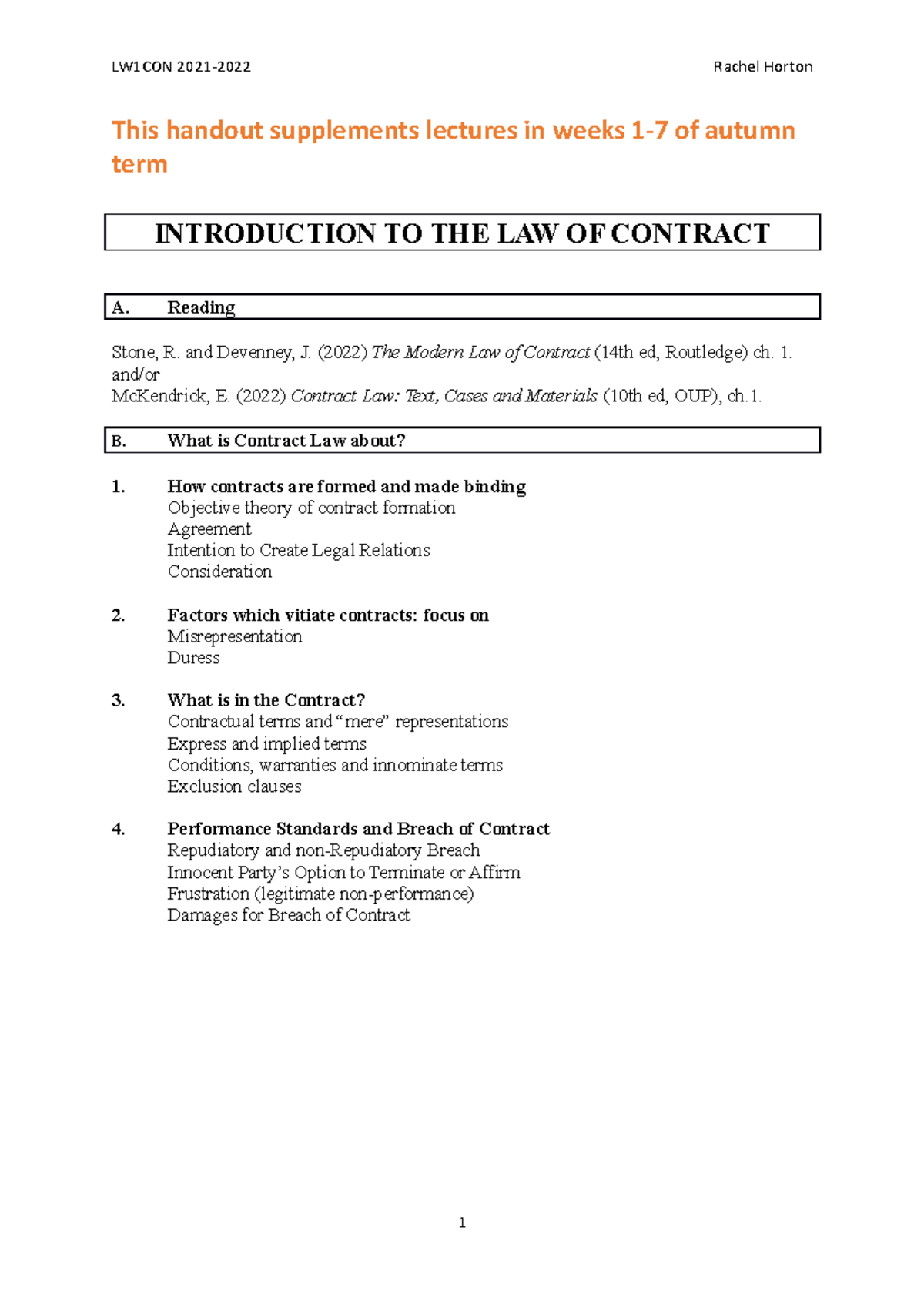 Lecture Handout Introduction And Formation5 This Handout Supplements Lectures In Weeks 1 7