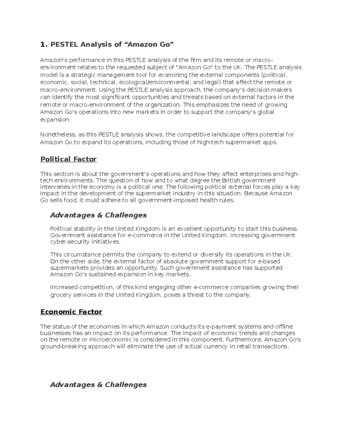 Marketing Management - Task 2 - 1 Analysis of “Amazon Go” Amazon's ...