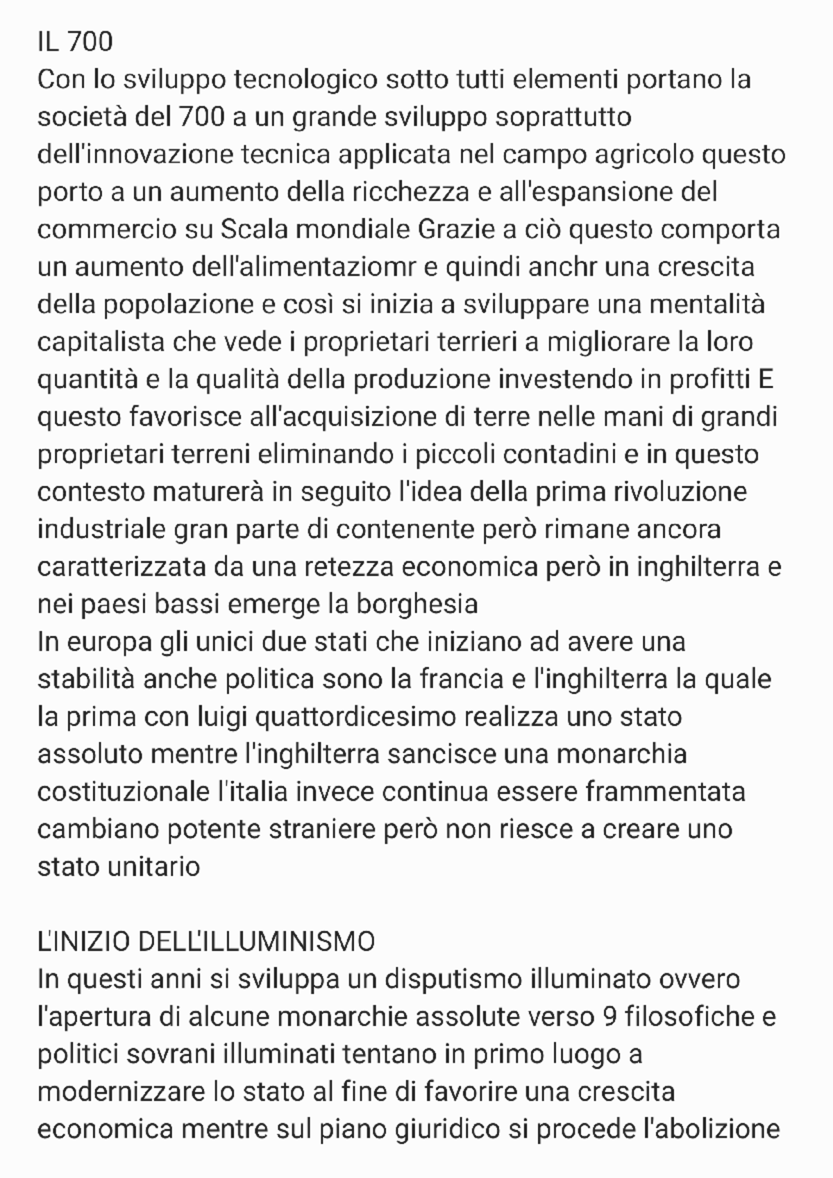 Il 700 E l'illuminismo - Lingua e Letteratura Italiana (Scientifico ...