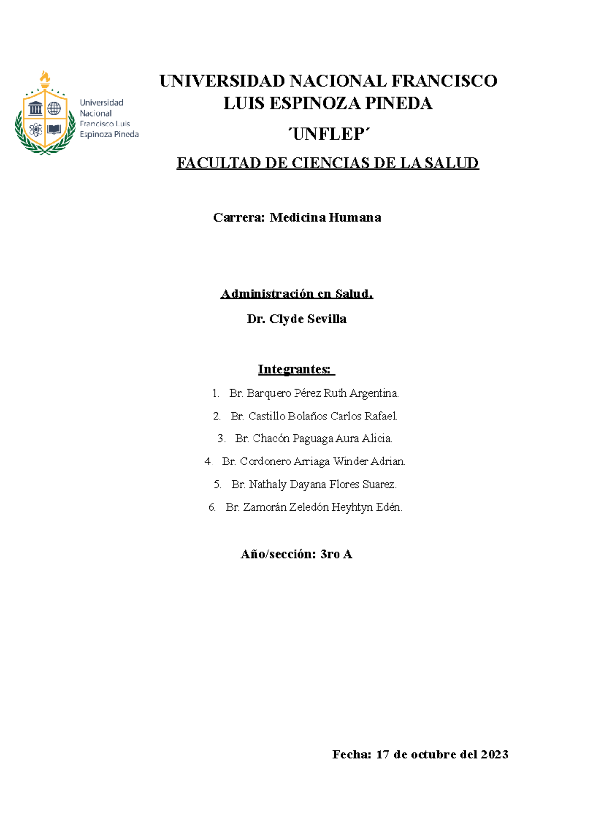 Unidad 5 documento - UNIVERSIDAD NACIONAL FRANCISCO LUIS ESPINOZA ...