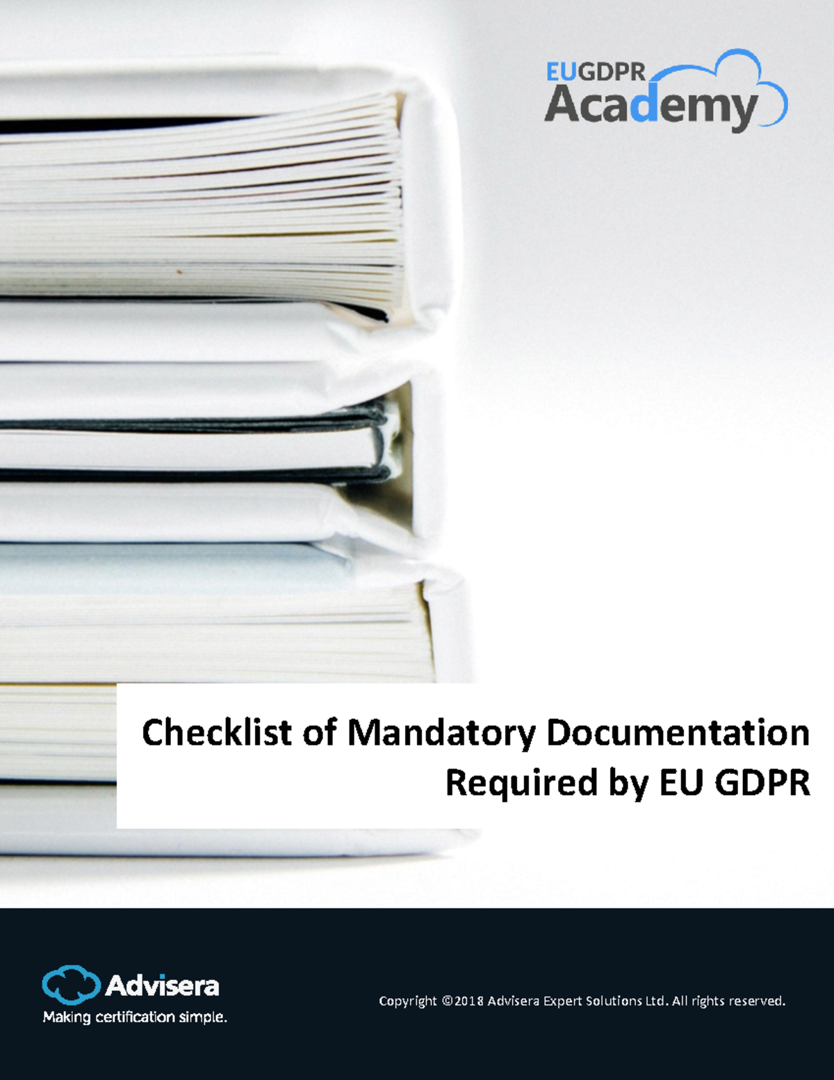 1 - Checklist of Mandatory Documentation Required by Eugdpr EN ...