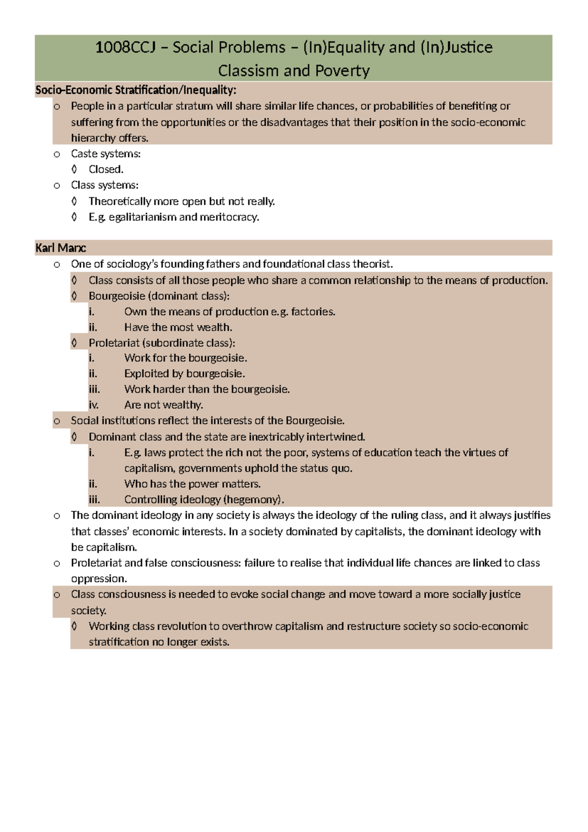 W4 1008ccj lecture - 1008CCJ – Social Problems – (In)Equality and (In ...