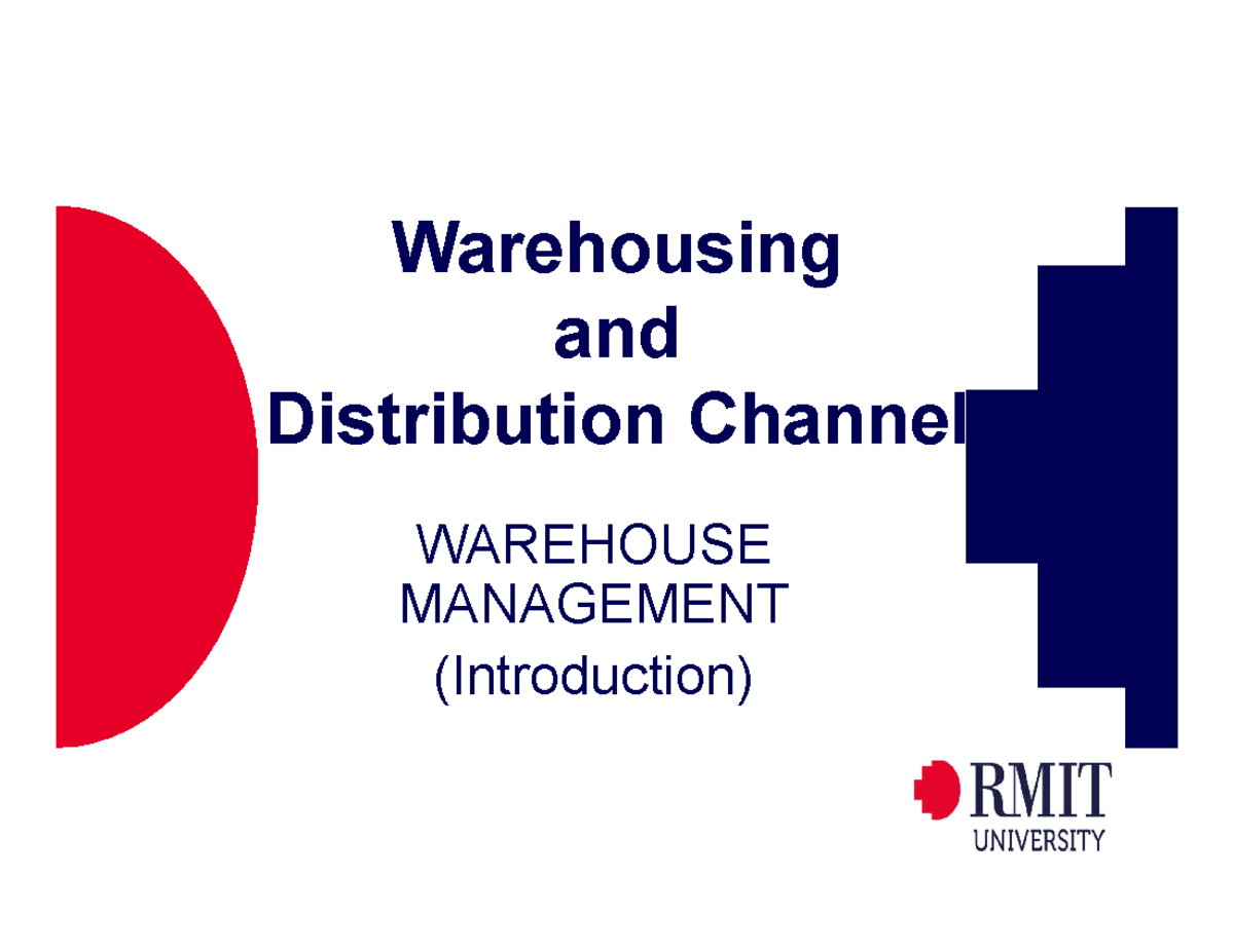 Introduction to Warehouse Management-1Slide Per Page - Warehousing and ...