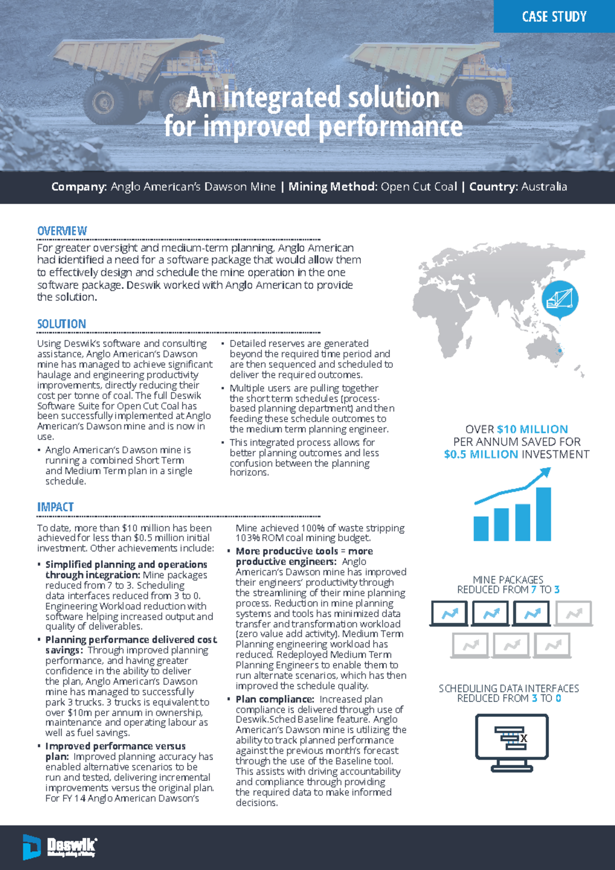 Dawson Mine case study summary - Company: Anglo American’s Dawson Mine ...
