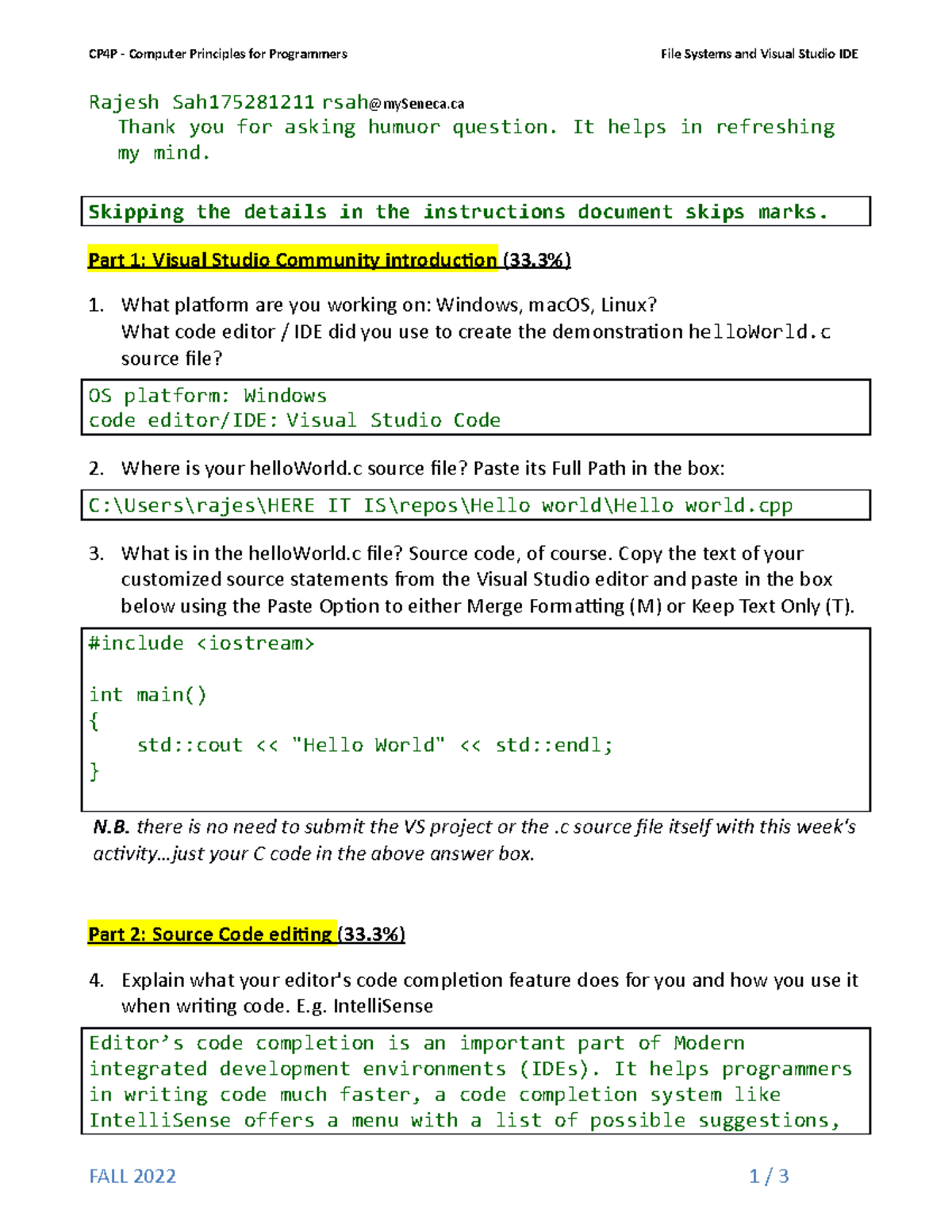 CP4P Introduction-Activity-Answers - CP4P - Computer Principles for Programmers File Systems and ...