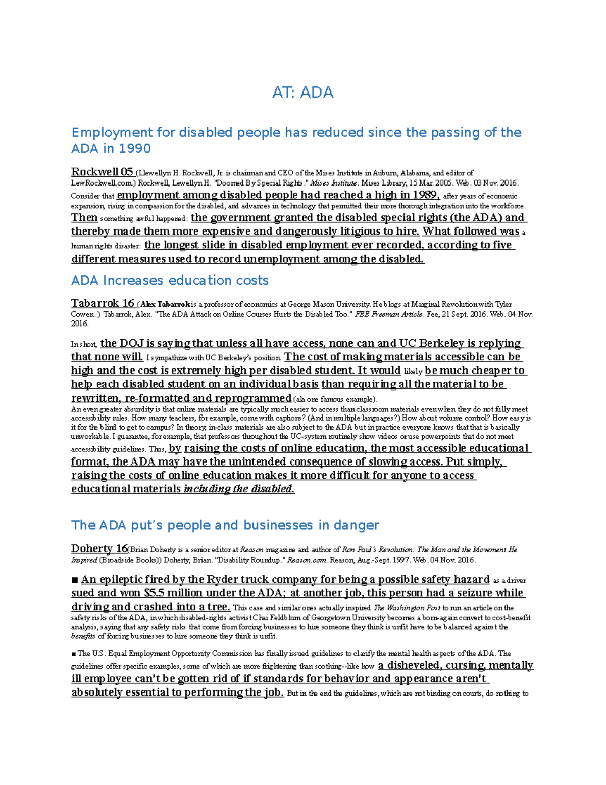 AT - ADA - a LD AC Card example - AT: ADA Employment for disabled ...
