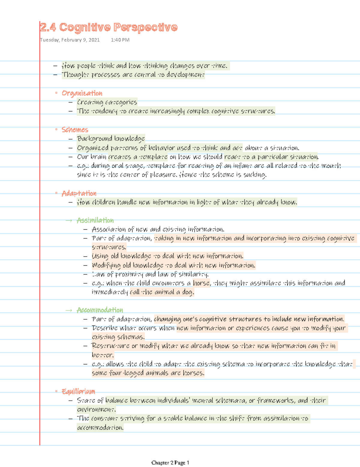 2.4 Cognitive Perspective - How people think and how thinking changes ...