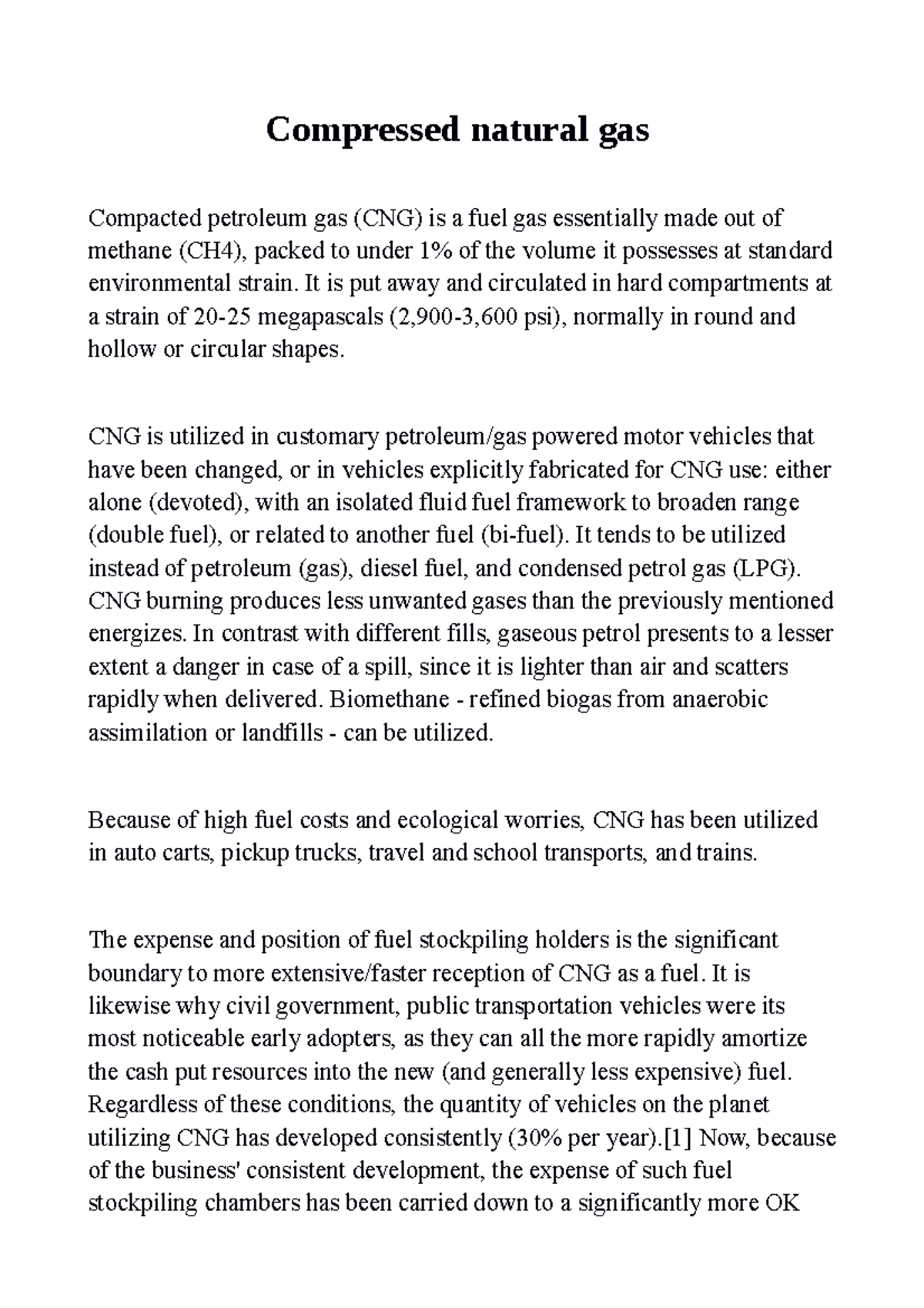 Compressed natural gas - Compressed natural gas Compacted petroleum gas ...