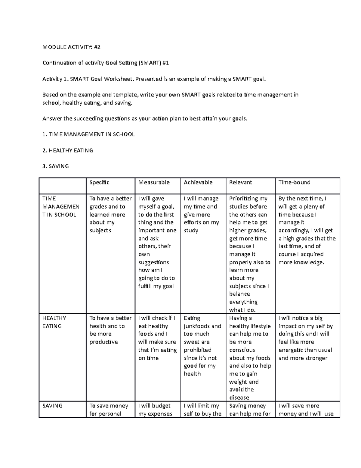 Week8 - You are welcome - MODULE ACTIVITY: Continuation of activity ...