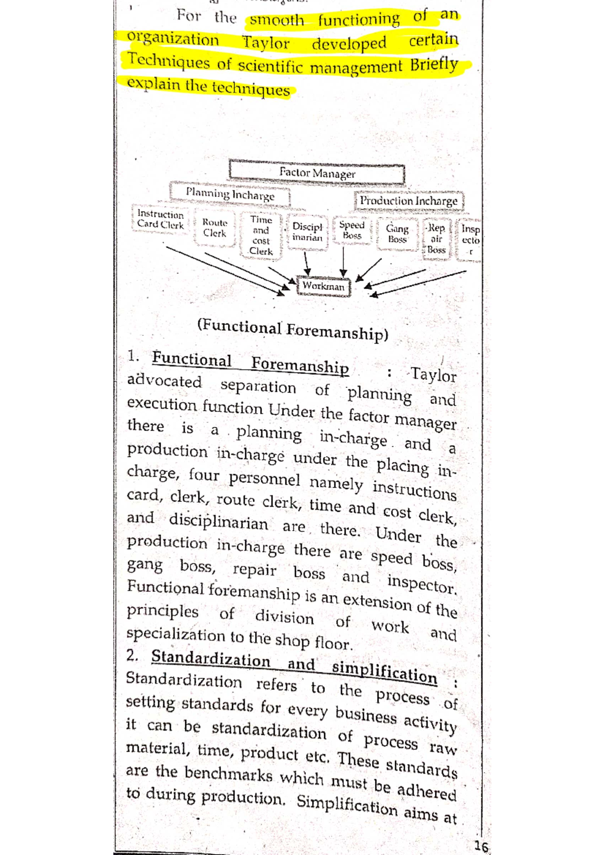 Techniques of scientific management - Business studies - Studocu