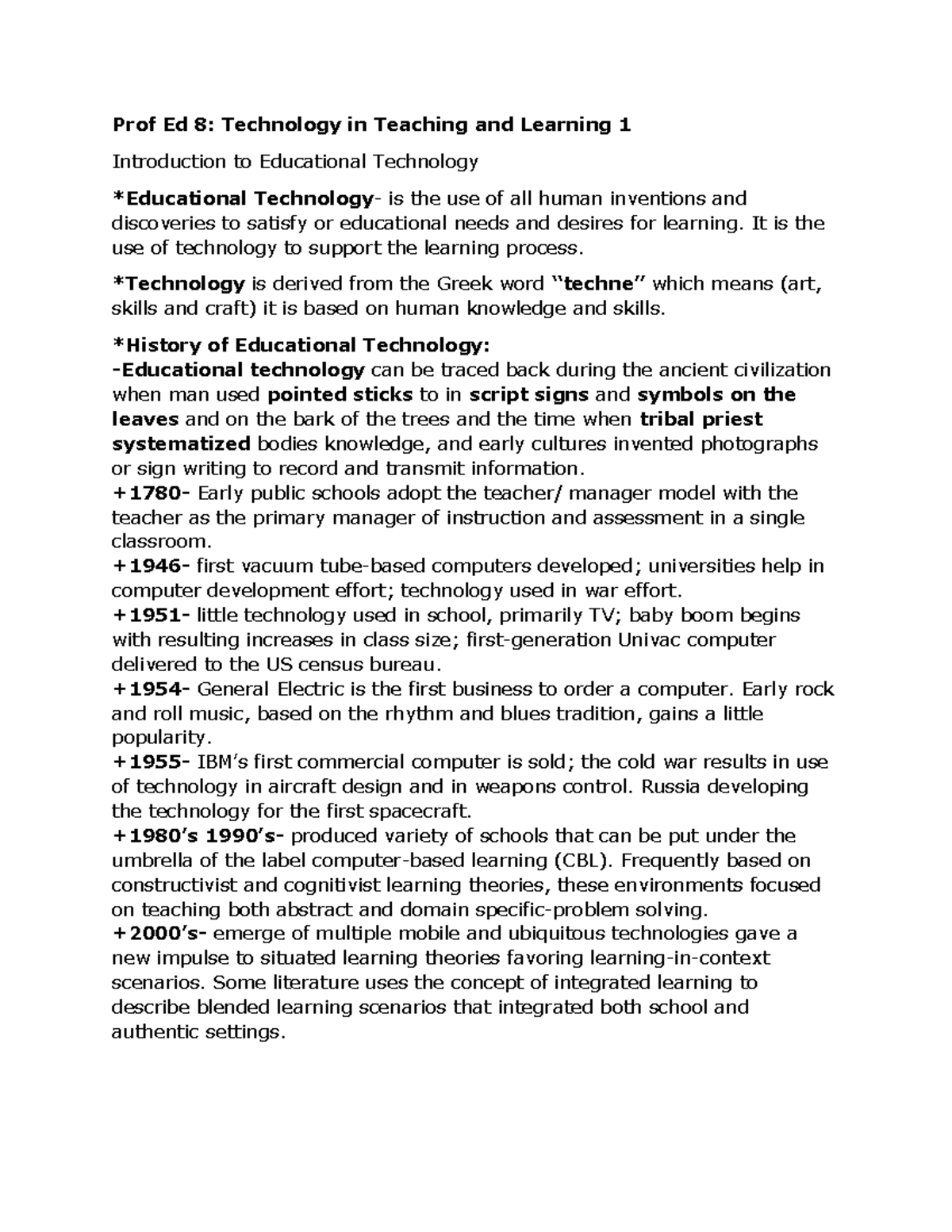 Prof-Ed-8 - Technology for Teaching and Learning Lectures - Prof Ed 8 ...