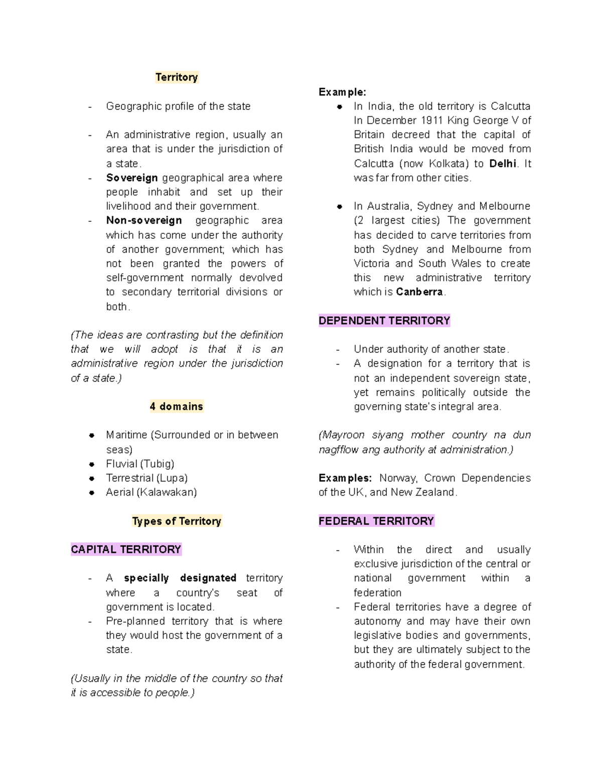 Types-of-Territory - types of territory - Territory Geographic profile ...