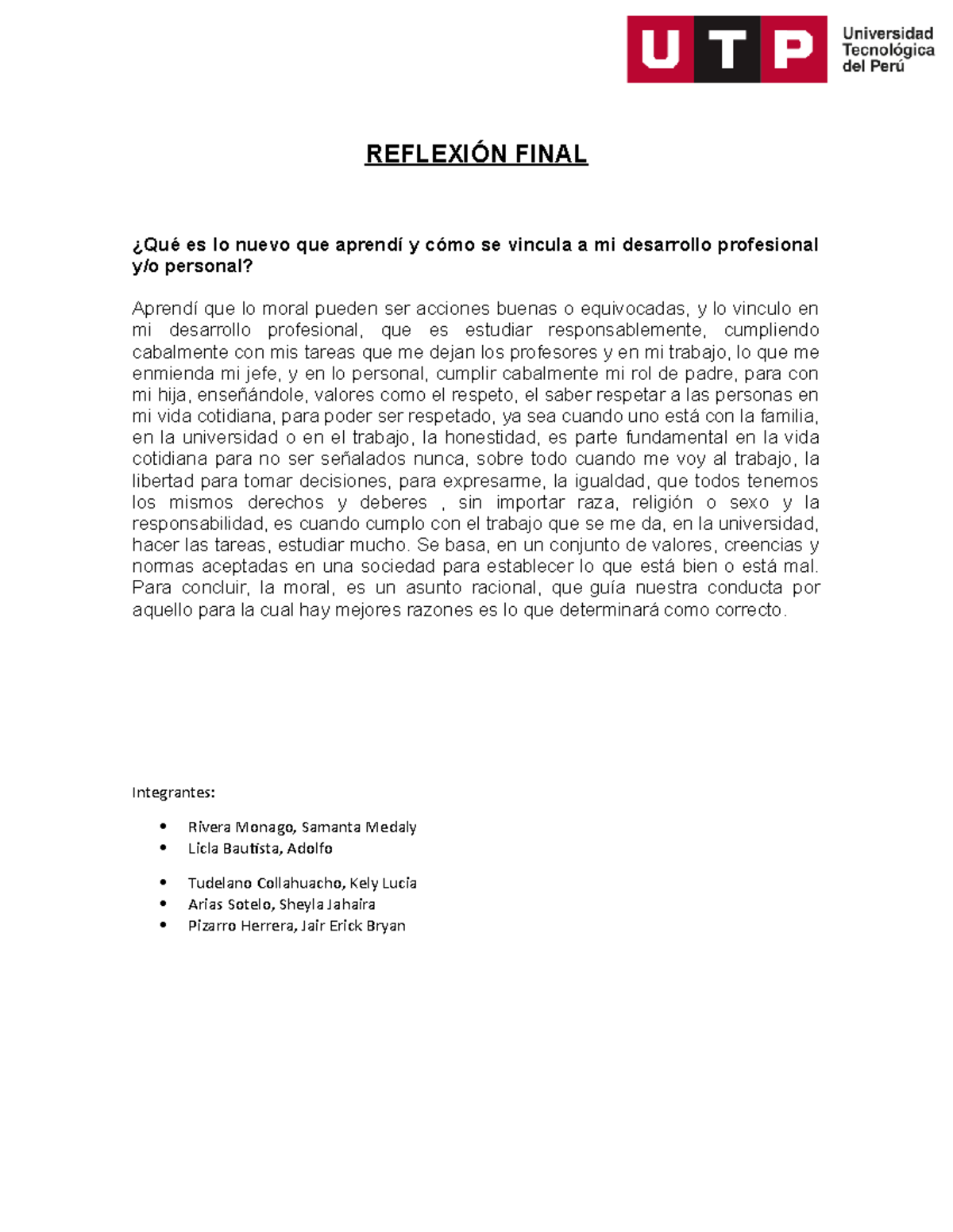 Reflexión Final - REFLEXIÓN FINAL ¿Qué es lo nuevo que aprendí y cómo ...