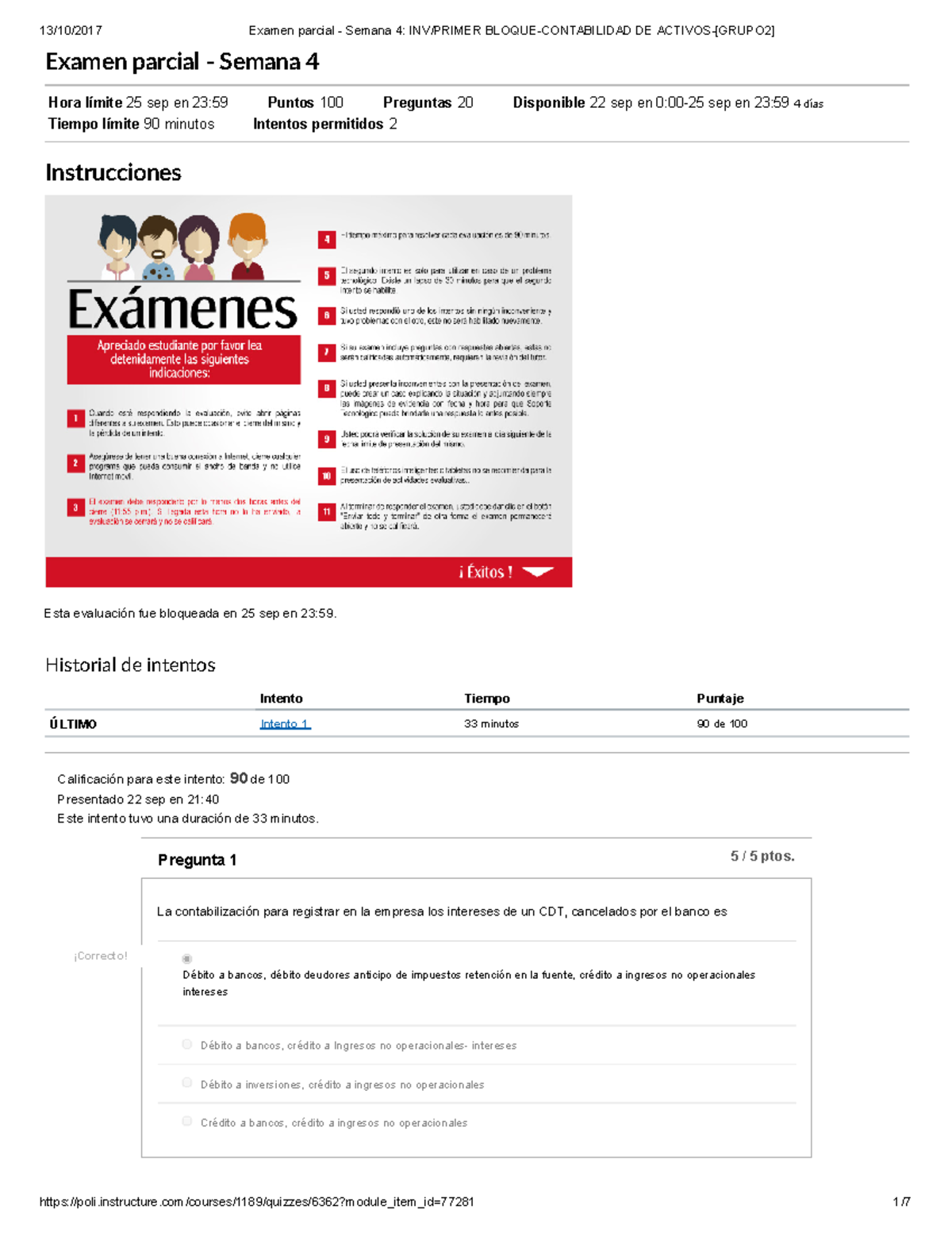 Examen parcial -Semana 4 - Examen parcial - Semana 4 Hora límite 25 sep en 23:59 Puntos 100 ...