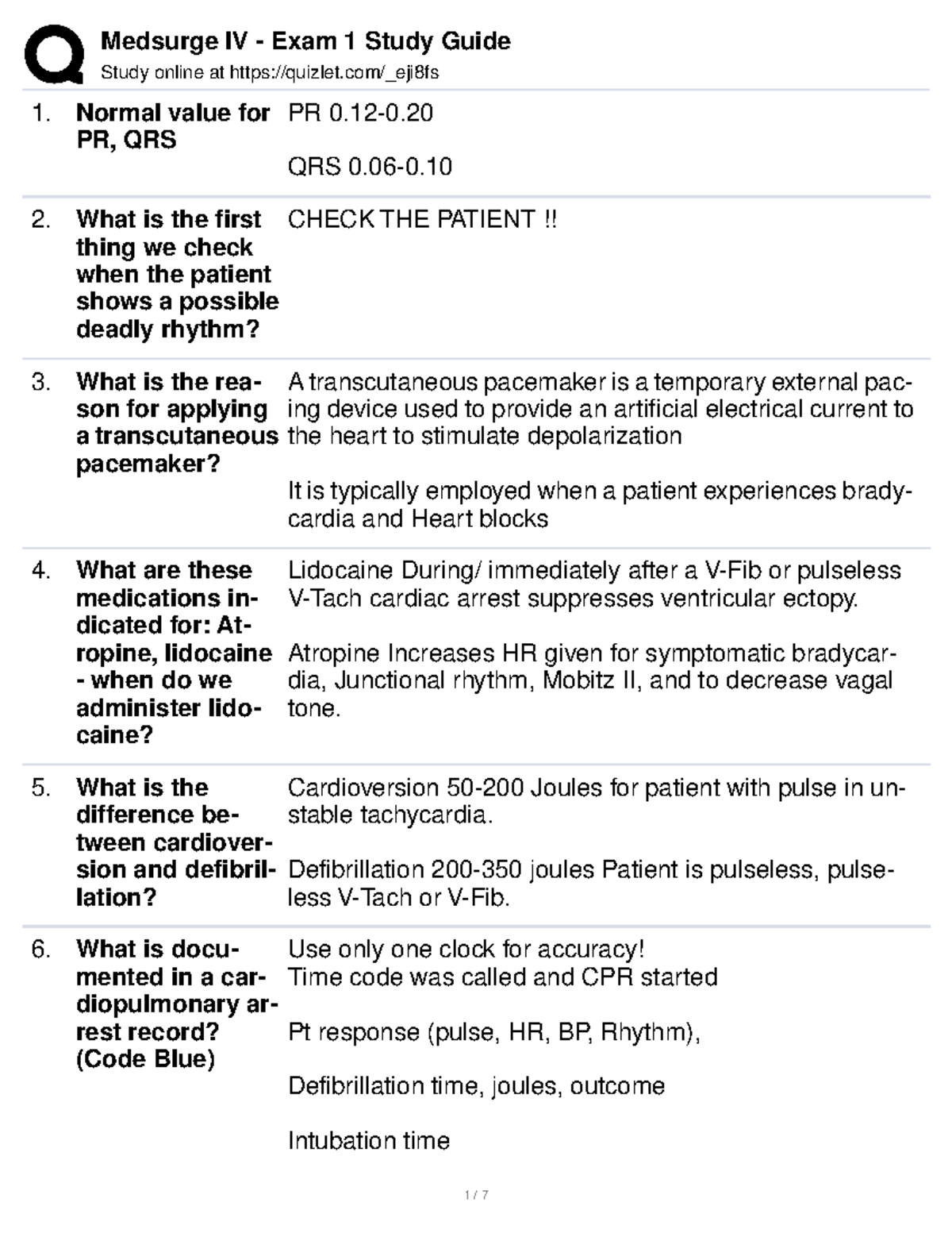 Exam 1 Study Guide - Study online at quizlet/_eji8fs Normal value for ...