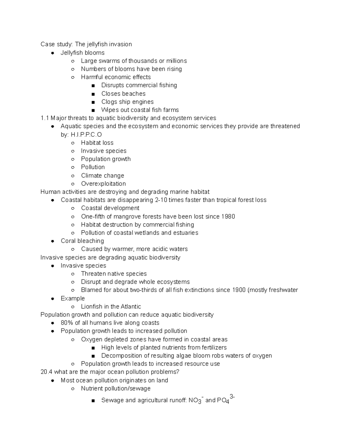 Intro to Environmental Science- Aquatic resource management - Case ...