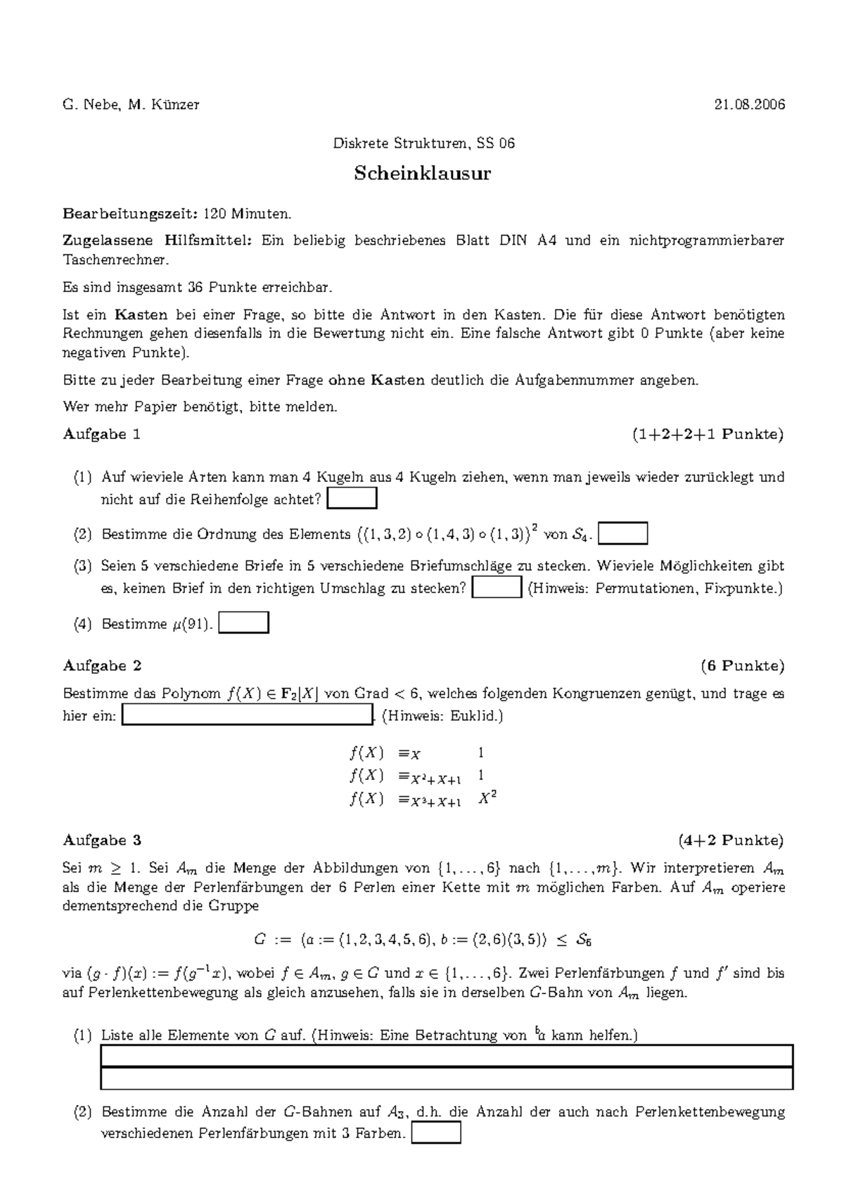 Diskrete-Mathematik Nebe 06 sl - G. Nebe, M. K ̈unzer 21. Diskrete ...
