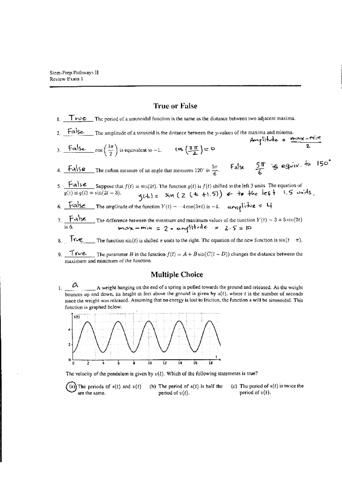 Review Exam 1 Answer Key - Studocu