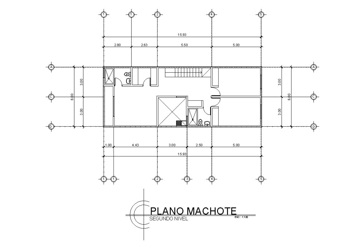 Plano Machote Segundo-Layout 1 - Diseño Arquitectonico - 2 2 15.935 5 ...