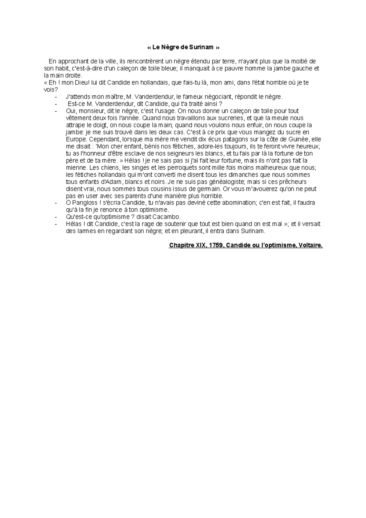 Le-negre-de-Surinam-Chapitre-18-Candide-ou-l-optimisme-Voltaire ...