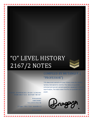 O Level Slave Trade Notes - NOTES ON SLAVE TRADE Definition: Slave ...