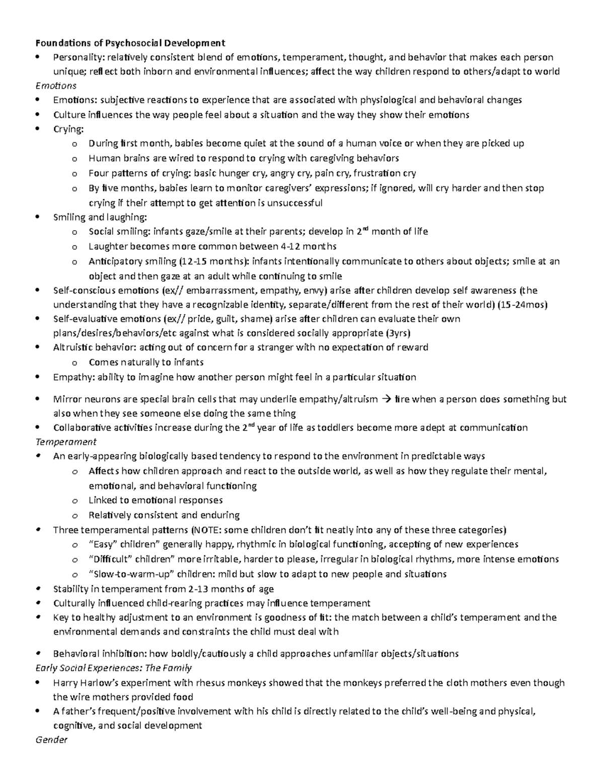 Chapter 6 Textbook Notes Foundations Of Psychosocial Development