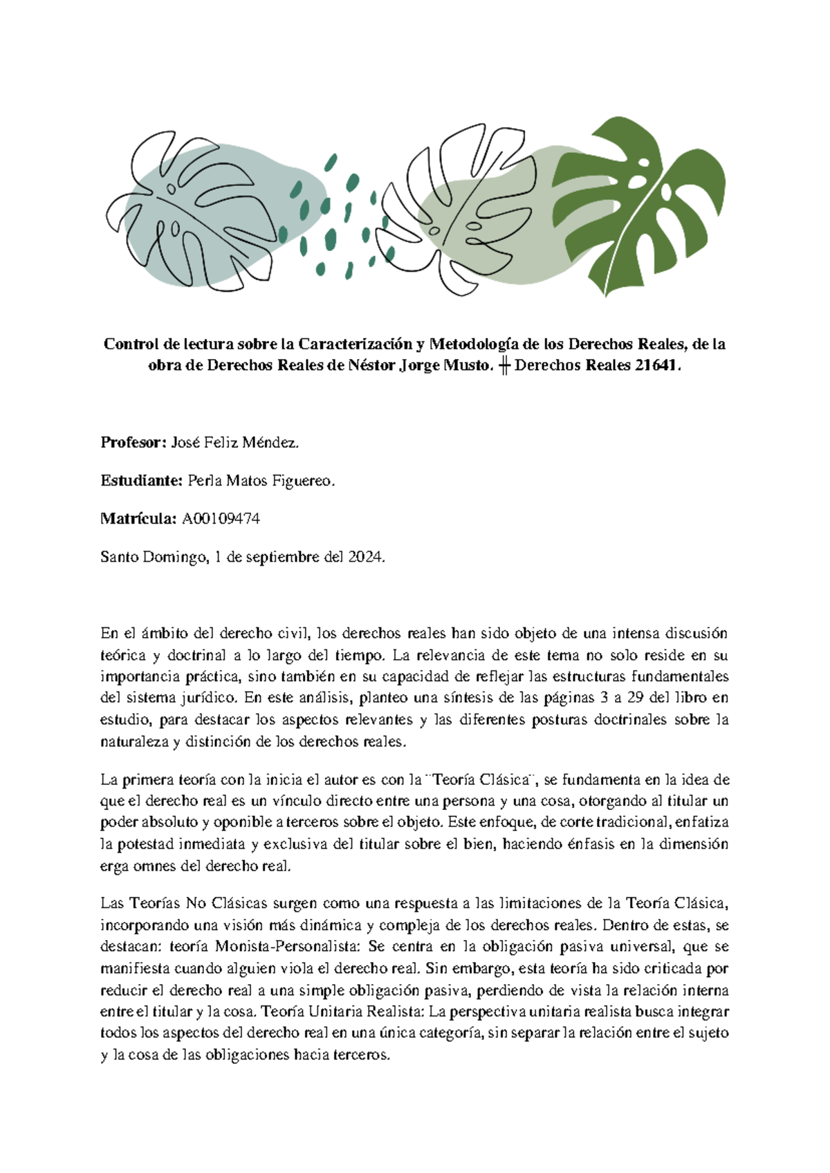 Control de lectura sobre la Caracterización y Metodología de los ...