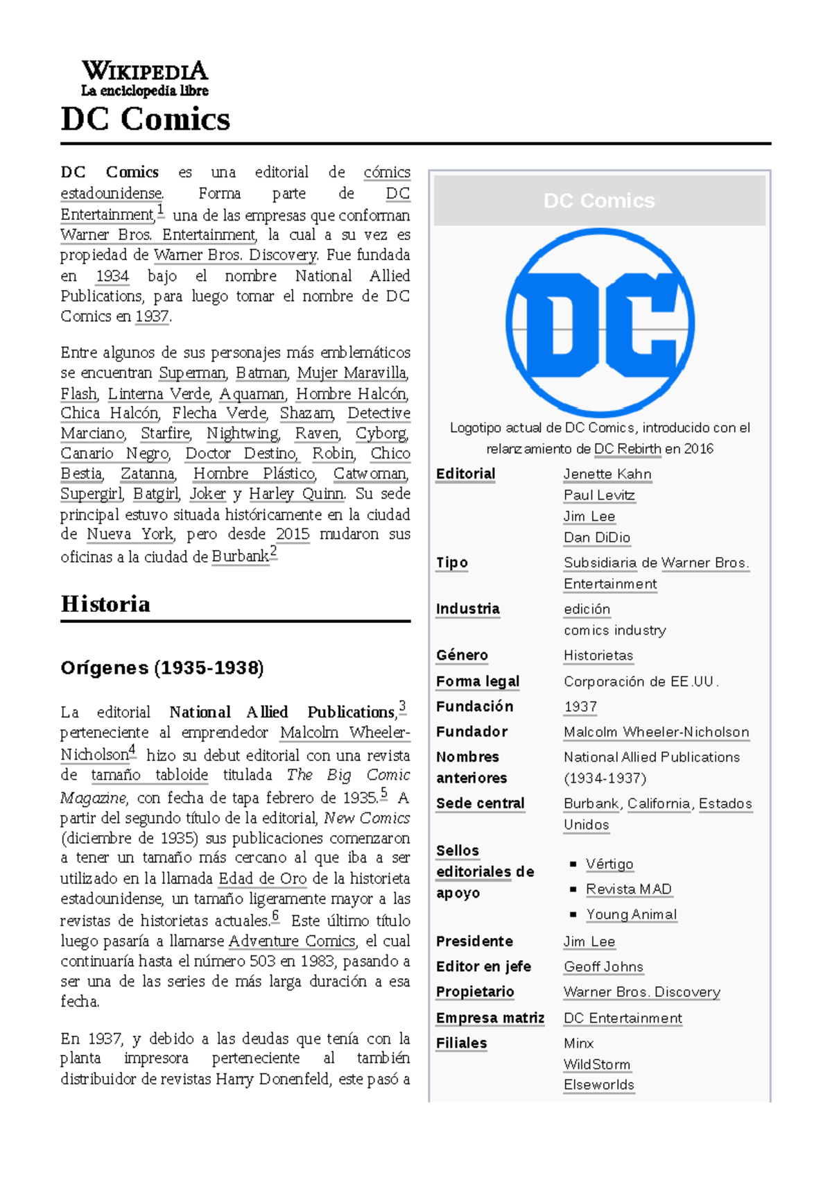 DC Comics - asi - DC Comics Logotipo actual de DC Comics, introducido ...