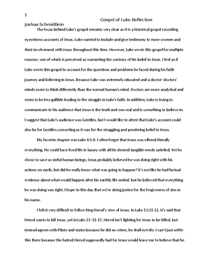 Gospel of John Reflection - The primary focus was to not give any ...