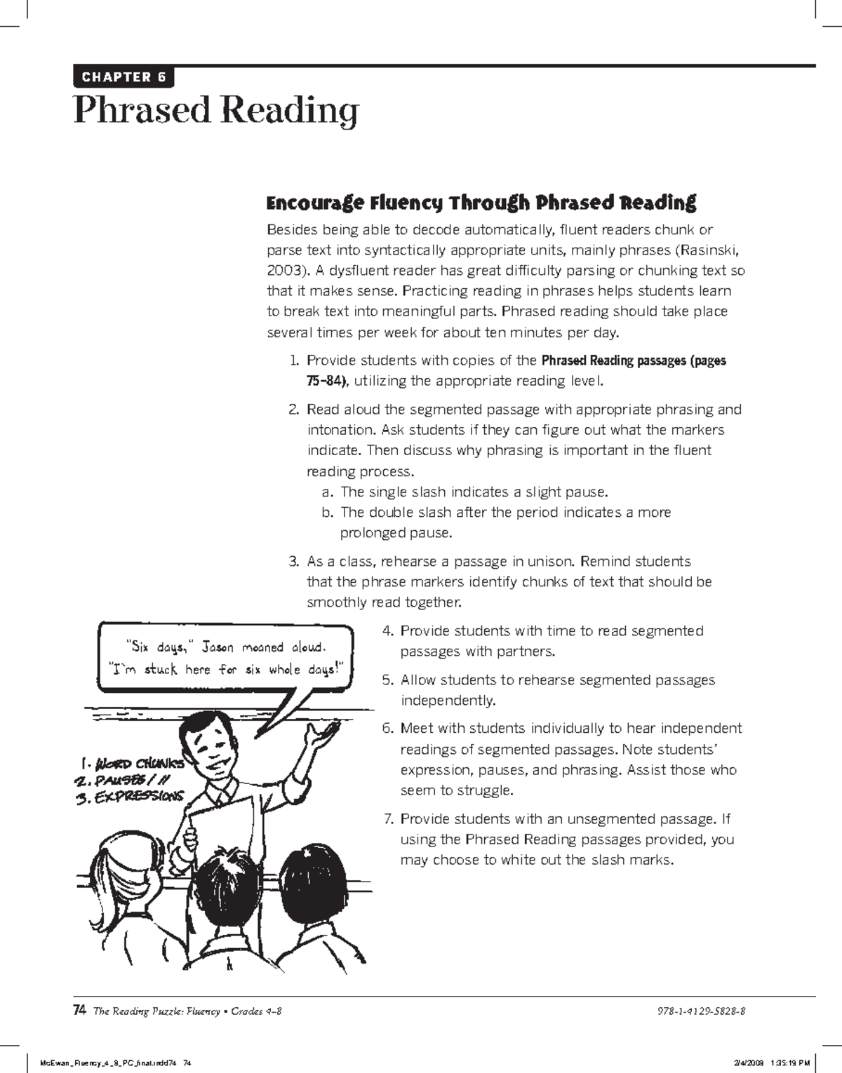 Phrased reading - 74 The Reading Puzzle: Fluency • Grades 4–8 978-1 ...
