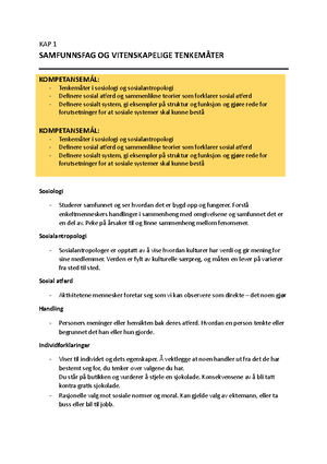 KAP 3 Hva er et samfunn? - KAP 3 HVA ER ET SAMFUNN? KOMPETANSEMÅL ...
