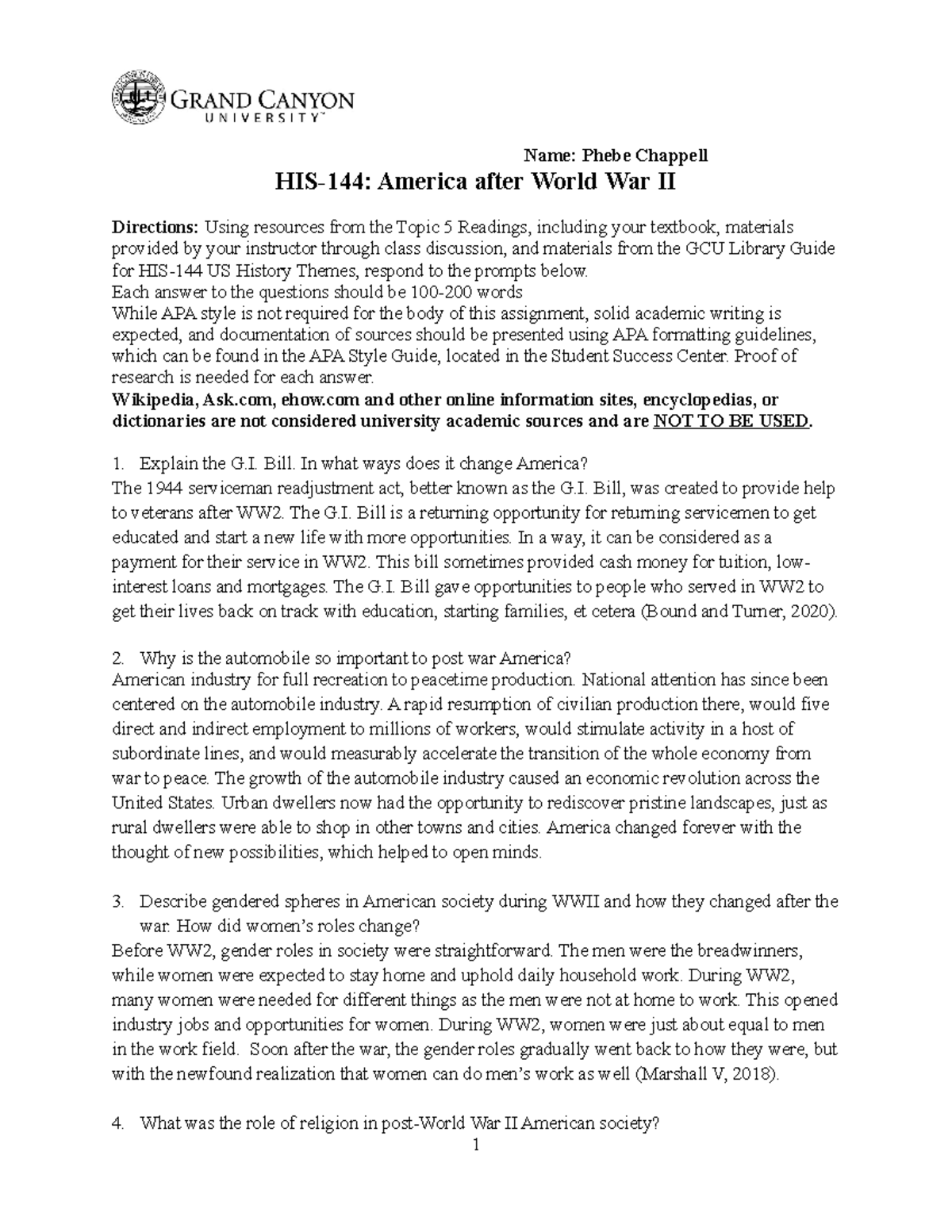 HIS-144-RS-America after WWII Worksheet - Name: Phebe Chappell HIS-144 ...