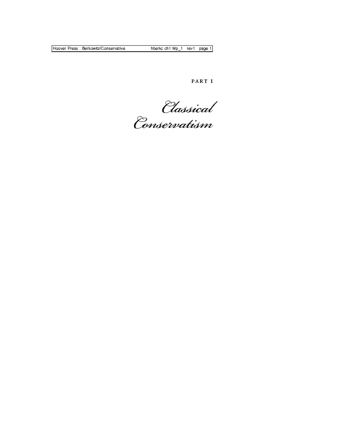 Classical conservatism - part i Classical Conservatism 4 mark c. henrie ...