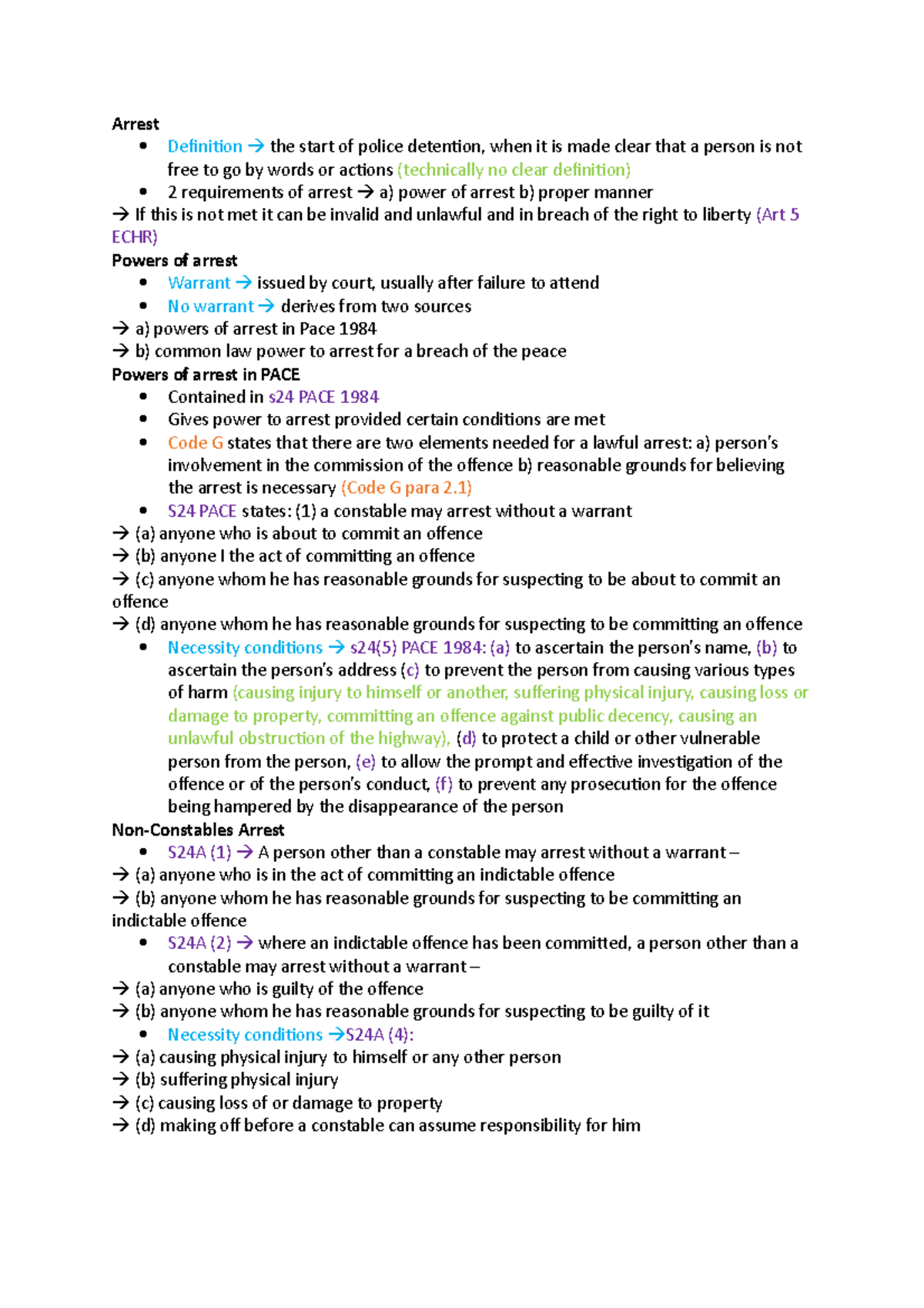Arrest - Arrest Definition the start of police detention, when it is ...
