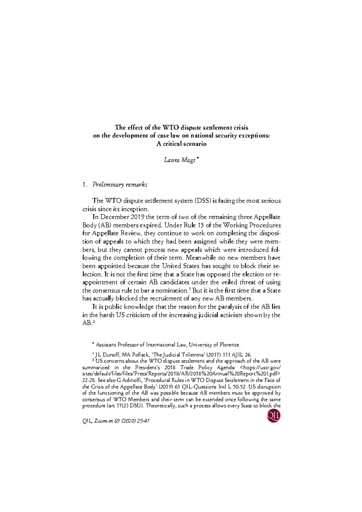 03 WTO-Security-exceptions MAGI FIN - QIL, Zoom-in 69 (2020) 29- The ...