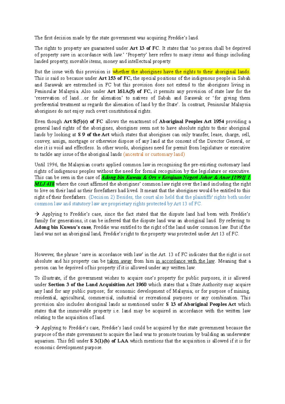 Tutorial Question week 3 ans - The first decision made by the state ...