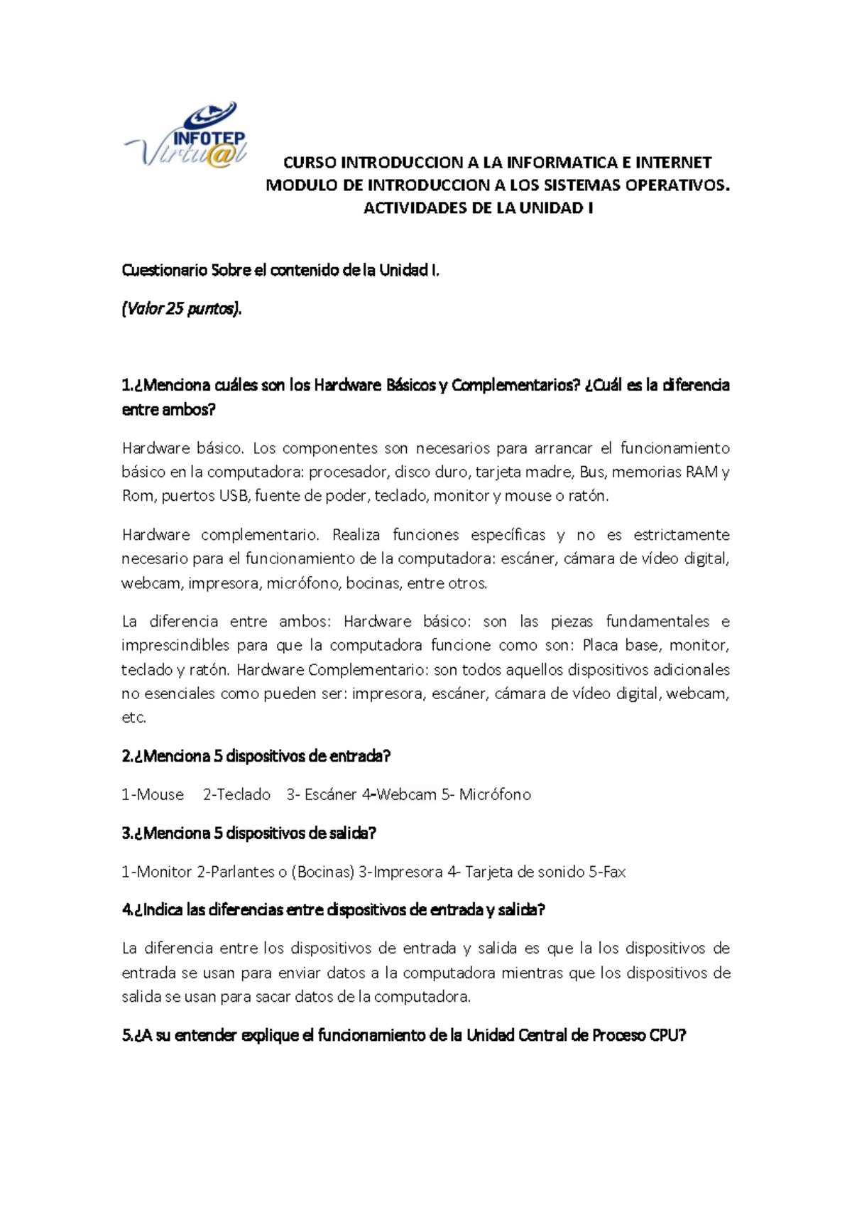 Actividad 1-Del-Modulo-2 - CURSO INTRODUCCION A LA INFORMATICA E INTERNET MODULO DE INTRODUCCION ...