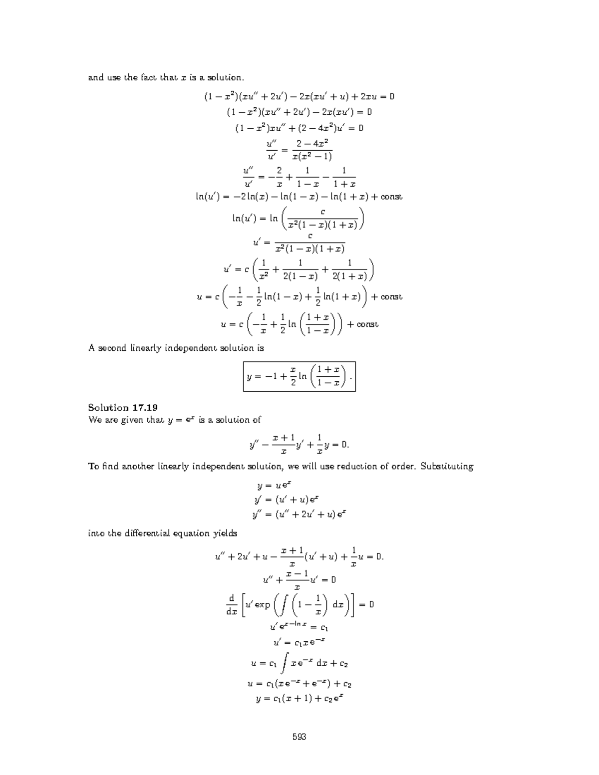 Ref MATH Adv Math Methods Sean Mauch-154 - and use the fact that x is a ...