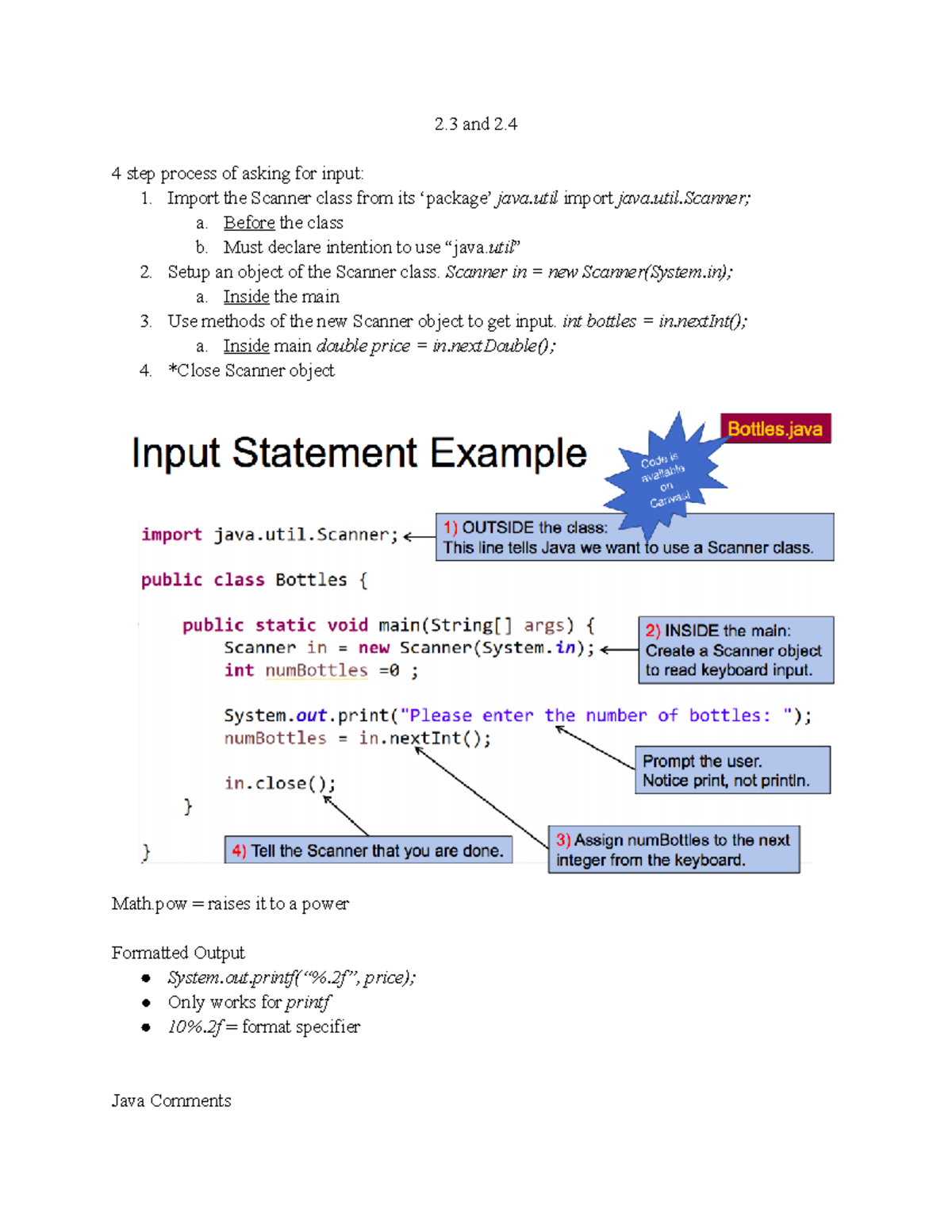 2.3 & 2.4: Input and Output - 2 and 2. 4 step process of asking for ...