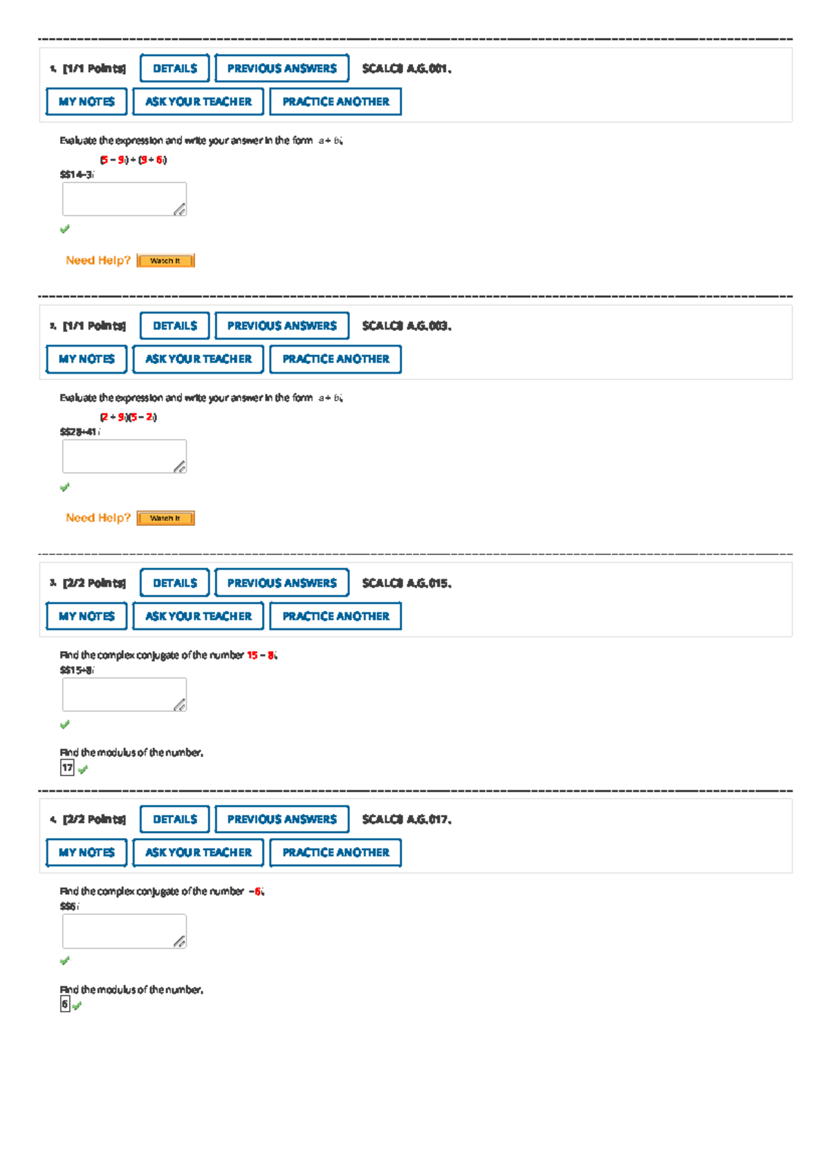 Appendix H Complex Numbers (double) - Math 152, section 4, Spring 2023 ...