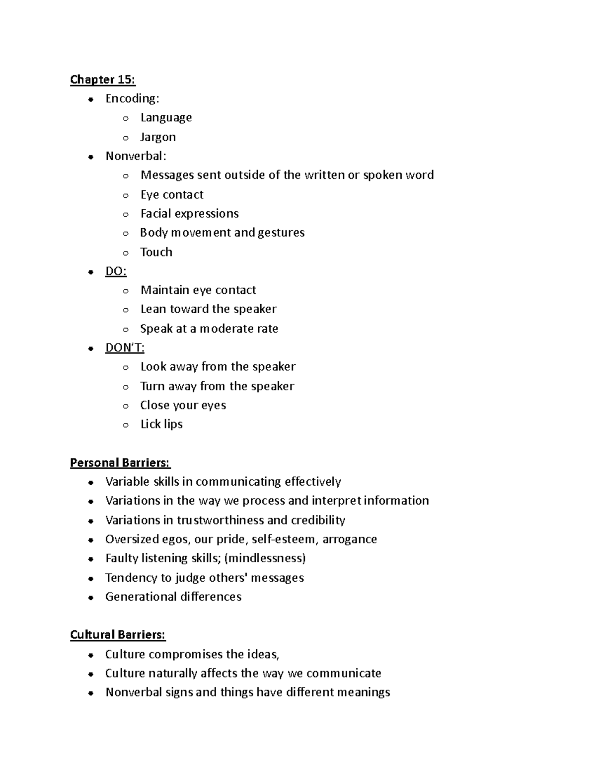 Organizational Management Notes Three - Chapter 15: Encoding: Language ...