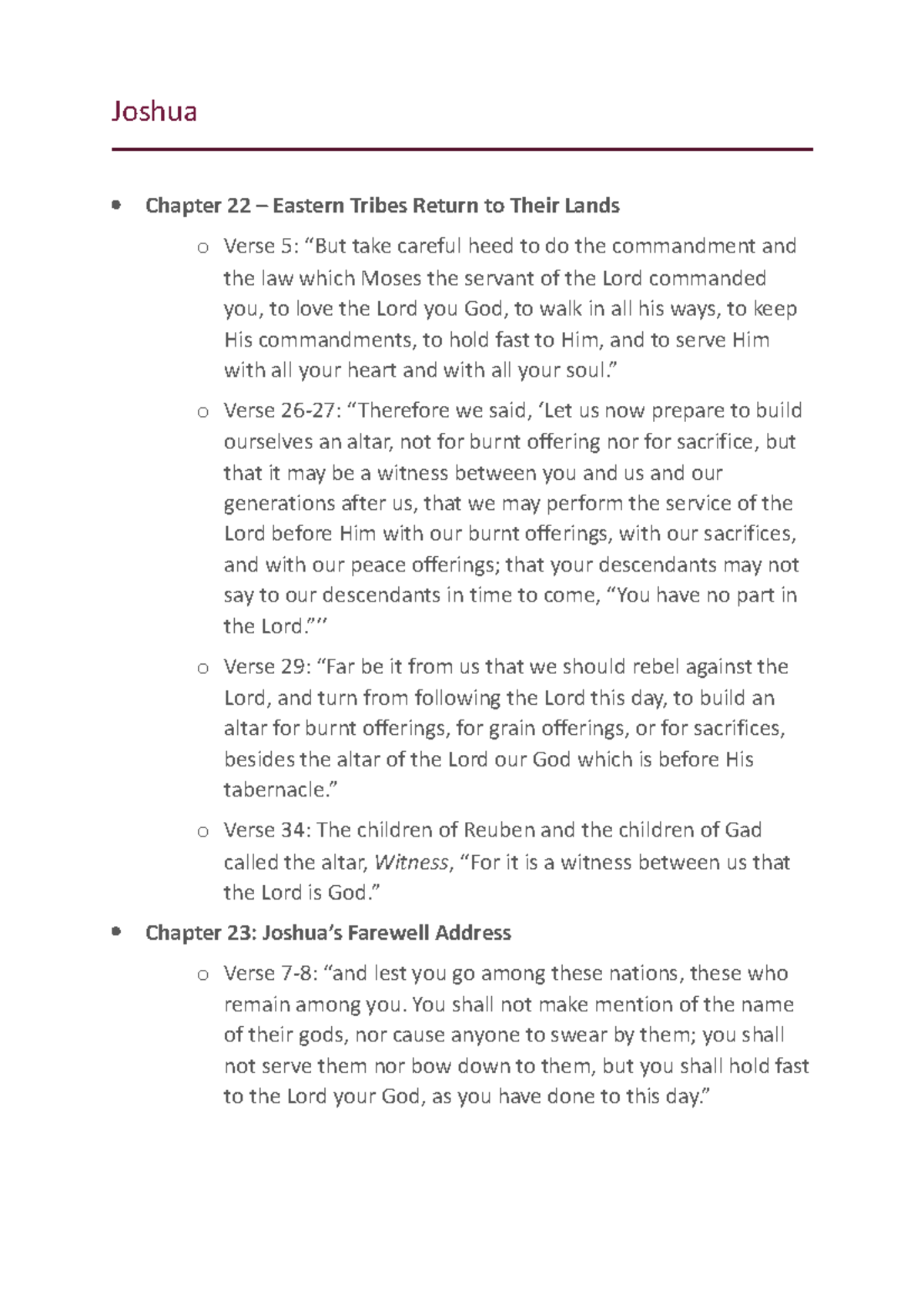 Joshua - JJJ - Joshua Chapter 22 – Eastern Tribes Return to Their Lands ...