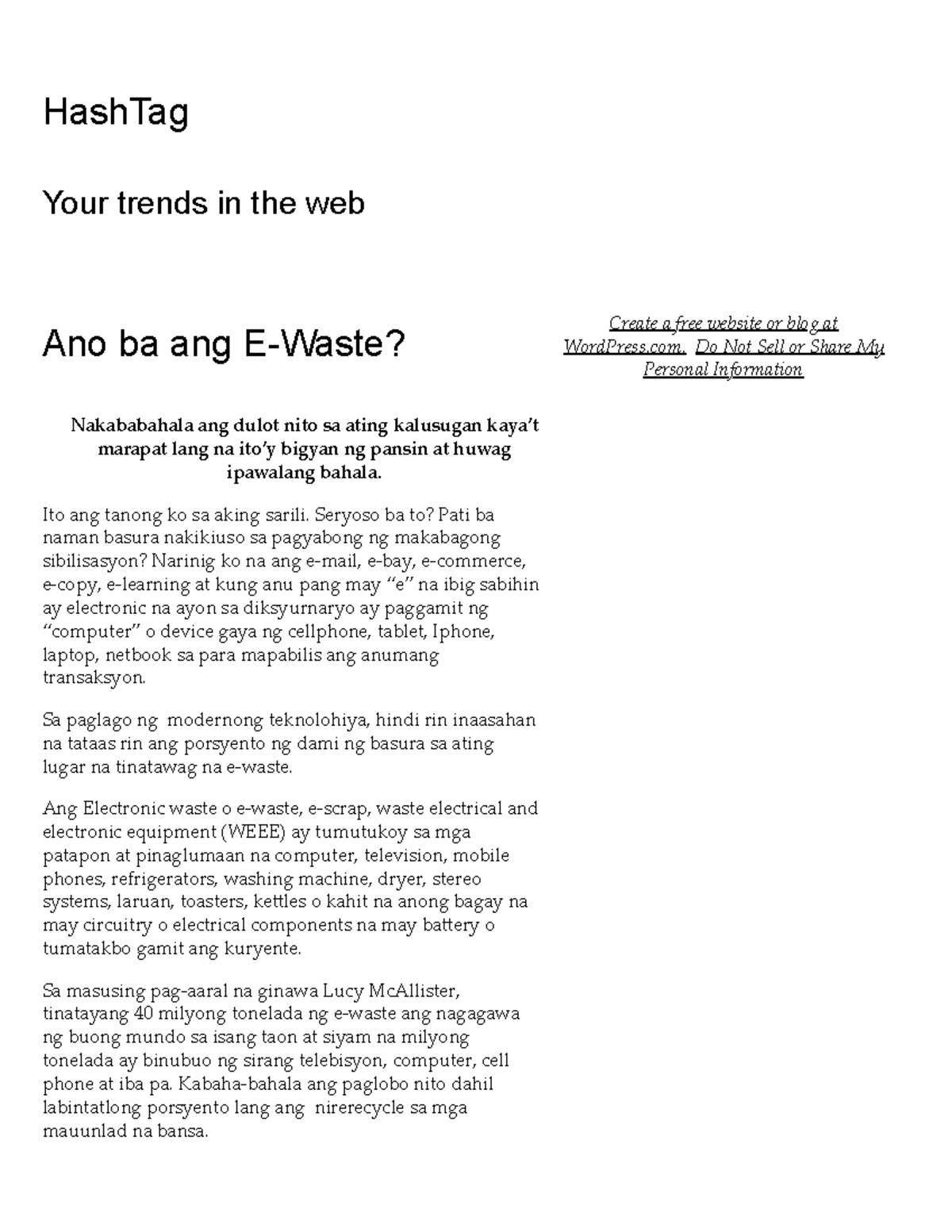 Ano ba ang E-waste - Ano ba ang E-waste.pdfAno ba ang E-waste.pdf - Ano ...