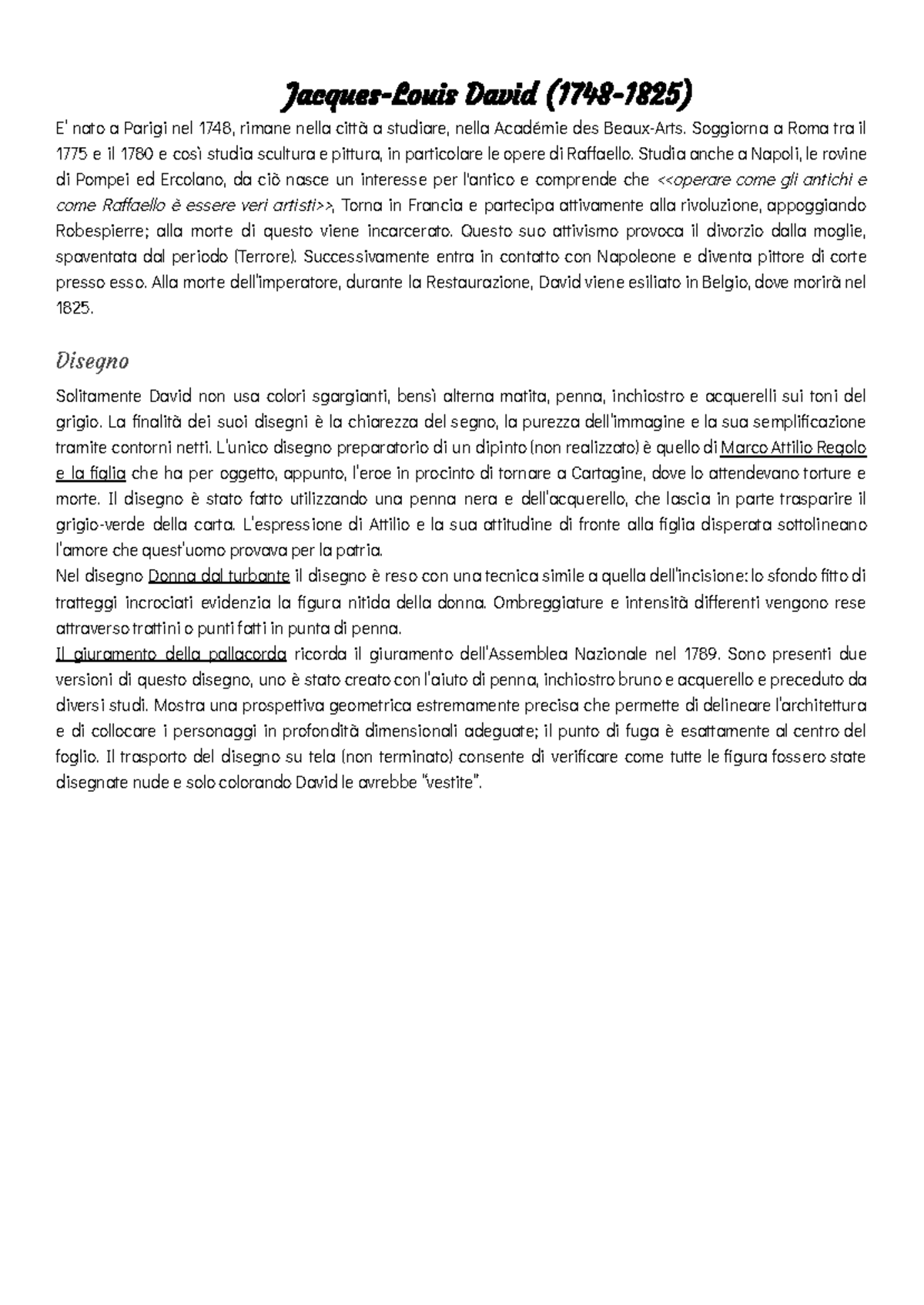 Copia di David-Ingres - ….. - Jacques-Louis David (1748-1825) E’ nato a ...